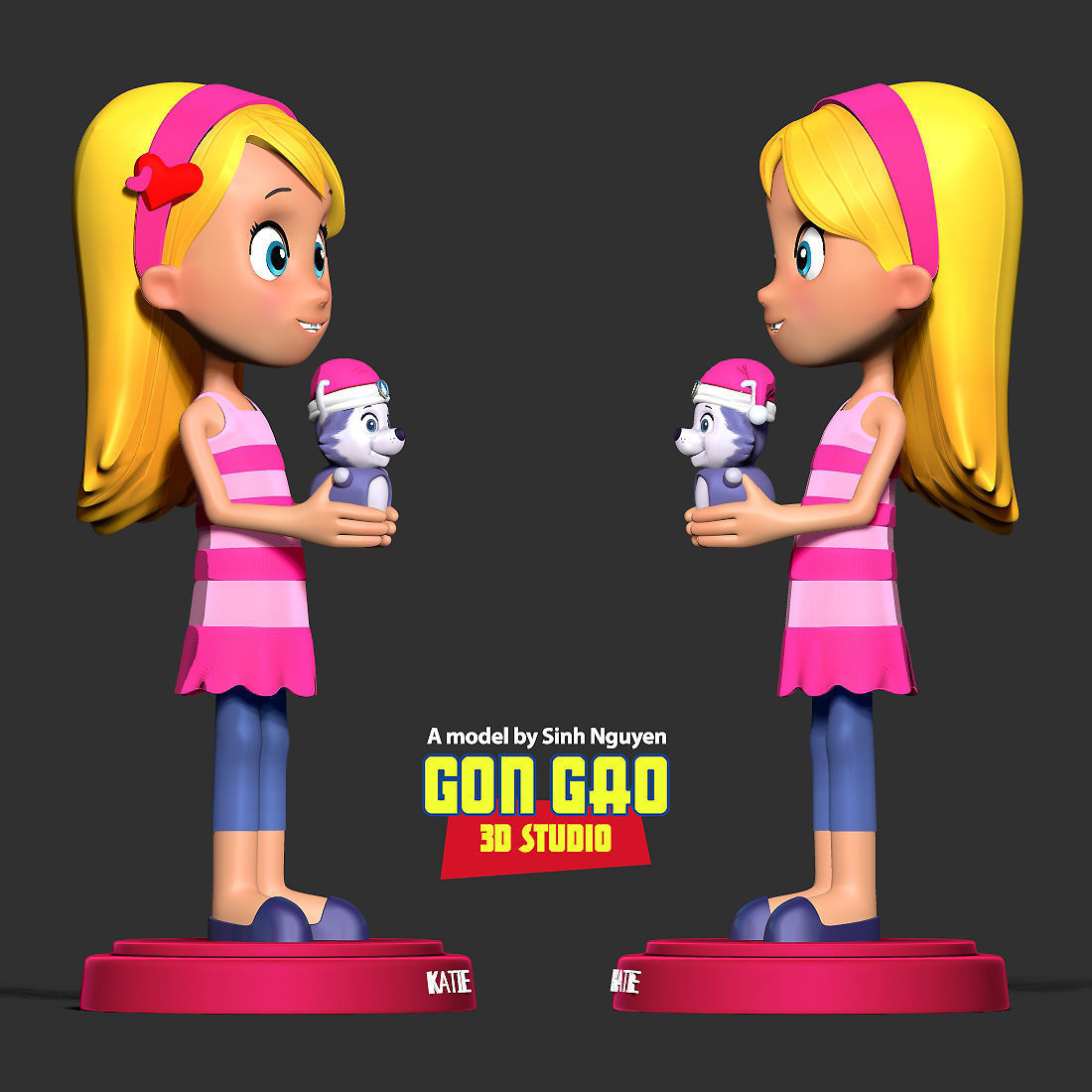Katie - Paw Patrol Fanart 3D model 3D printable | CGTrader