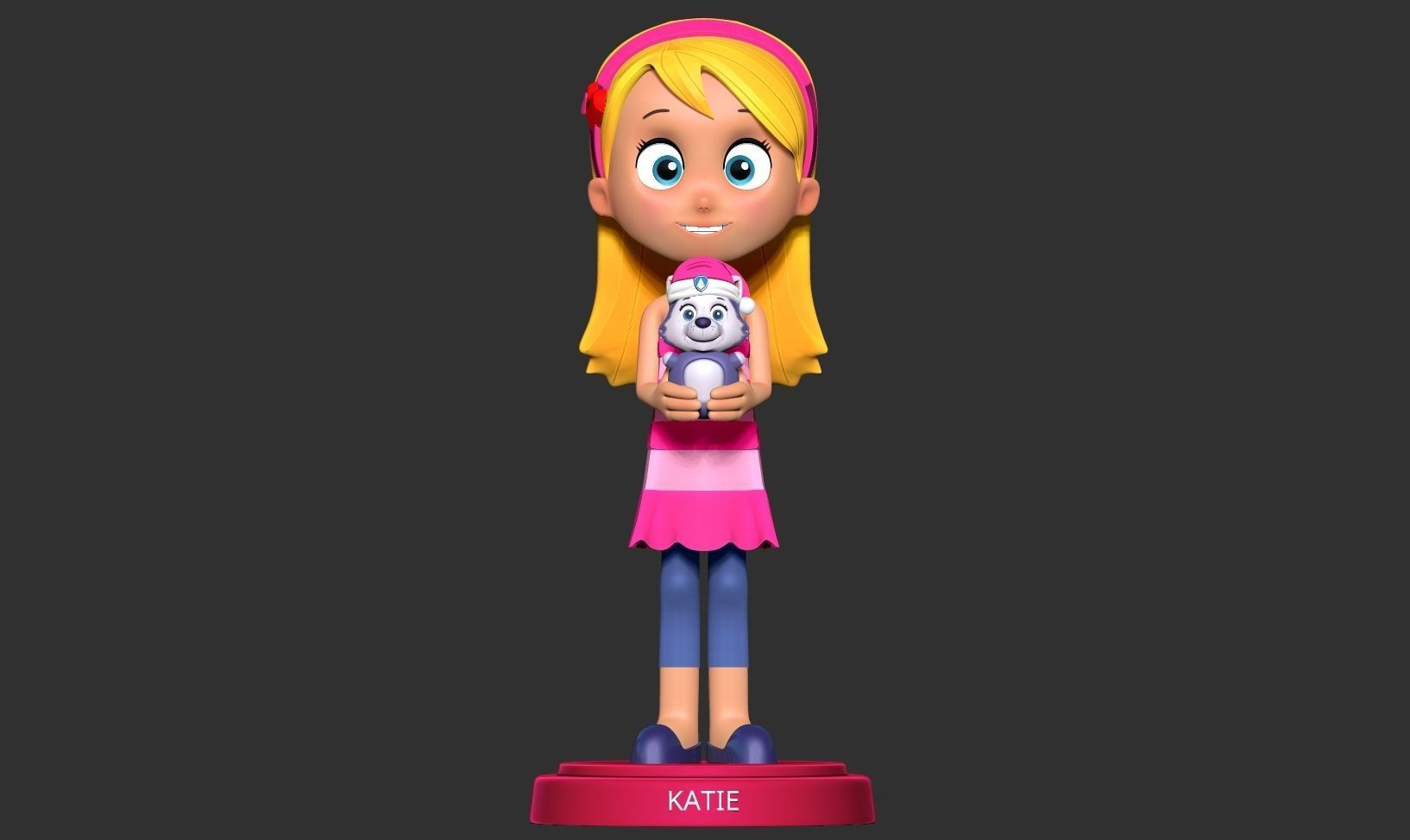 Katie Paw Patrol Fanart 3d Model 3d Printable Cgtrader