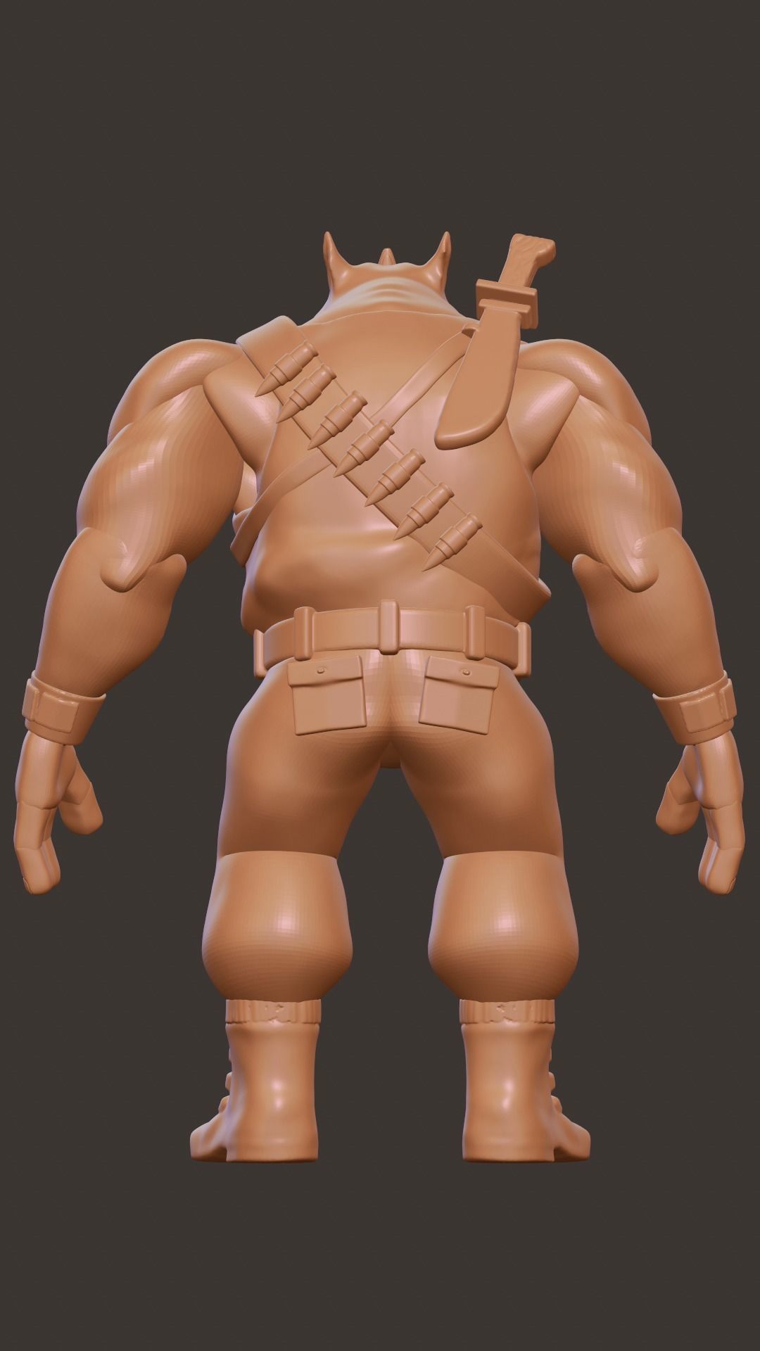 Rocksteady from the cartoon free 3D model | CGTrader