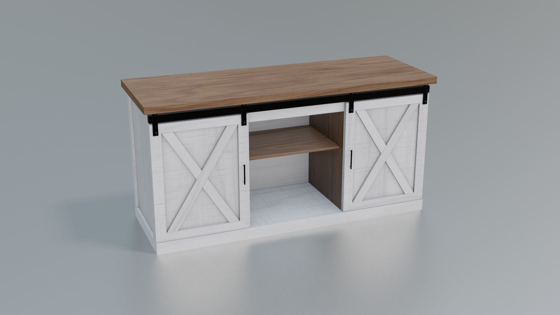 3D model Furniture TV Stands Farmhouse VR / AR / low-poly | CGTrader