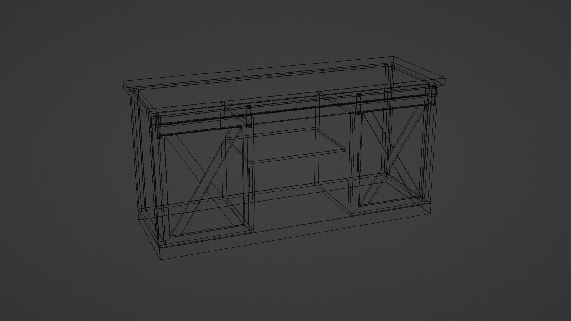 3D model Furniture TV Stands Farmhouse VR / AR / low-poly | CGTrader