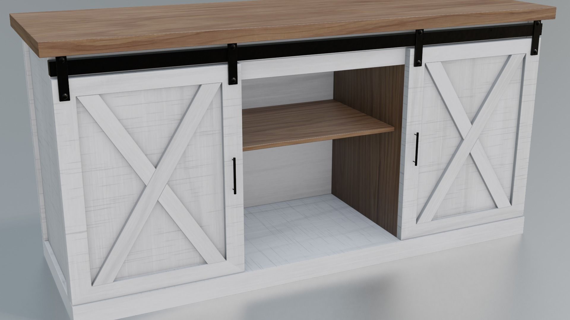 3D model Furniture TV Stands Farmhouse VR / AR / low-poly | CGTrader