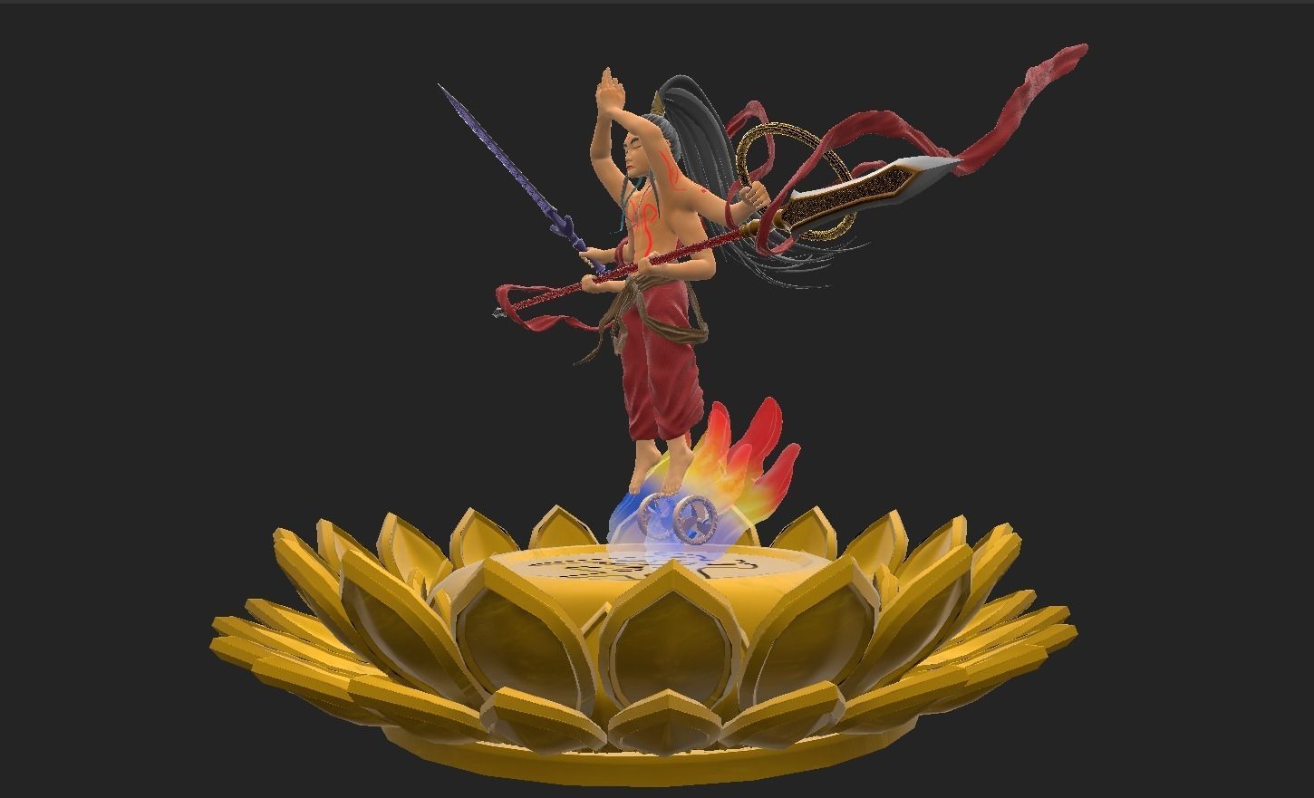 Ancient Chinese mythology NeZha Chinese God of War 3D model 3D ...