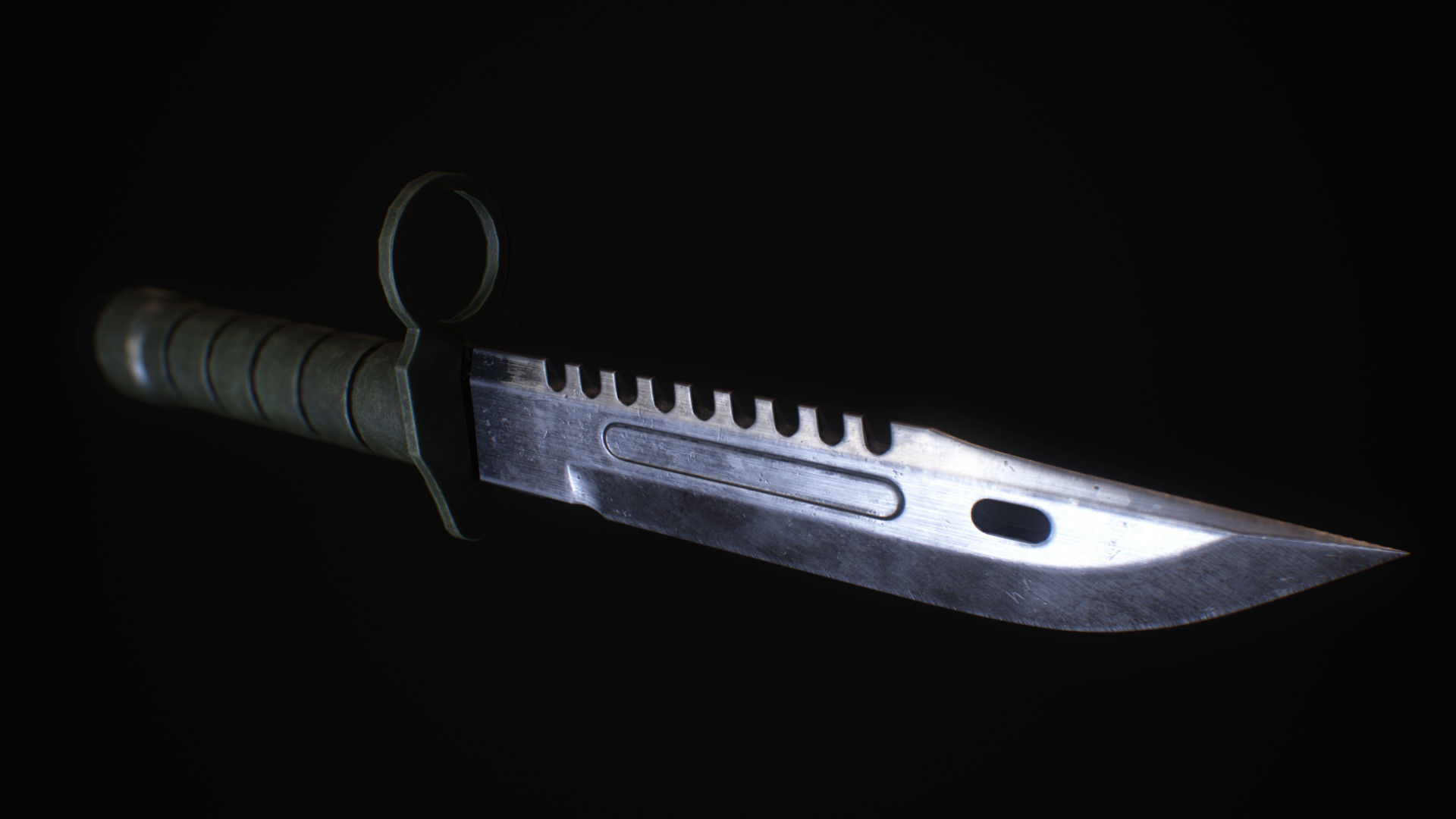 Resident Evil 4 Combat Knife - Leons Knife - cosplay props 3D model 3D ...