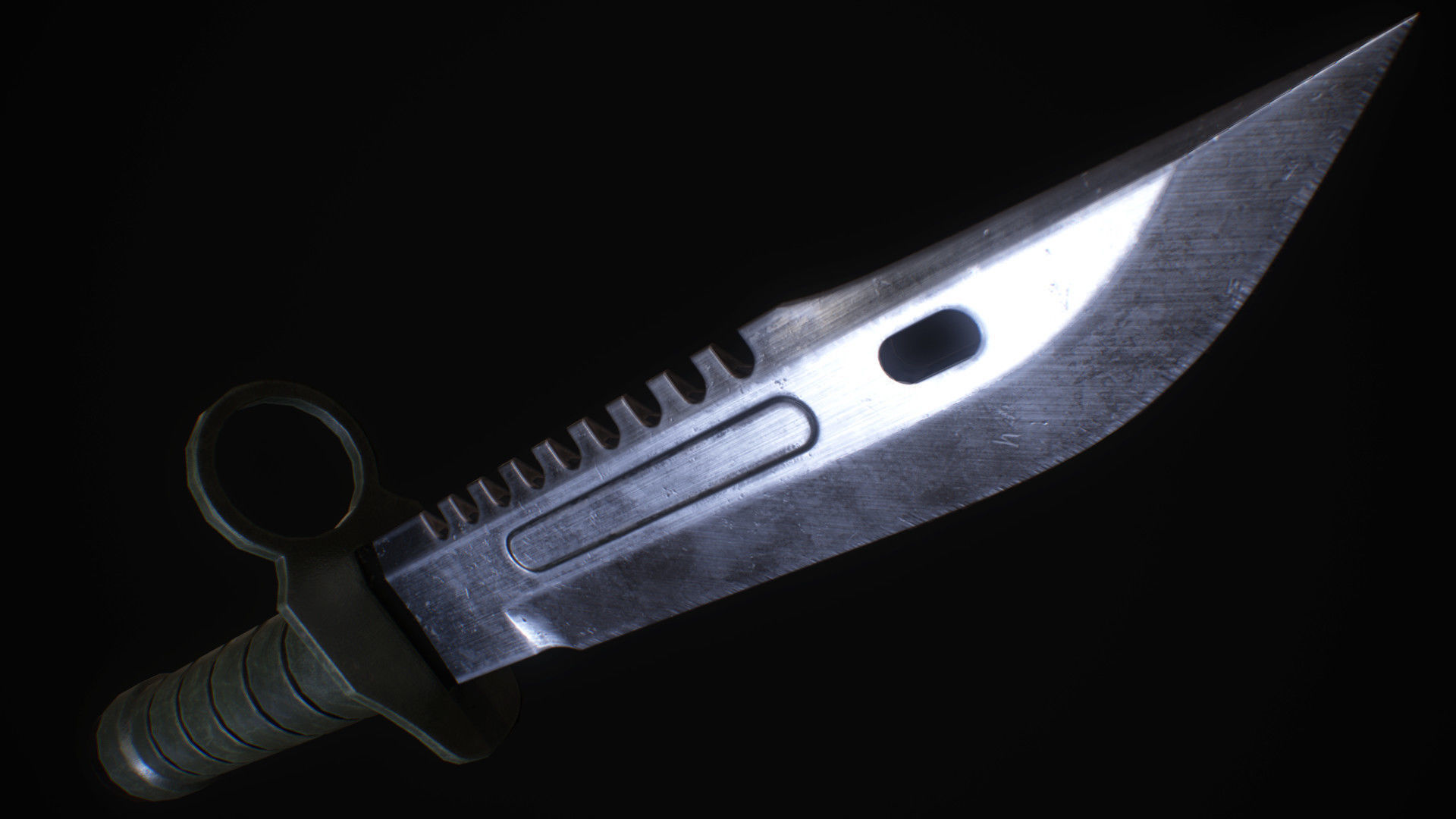Resident Evil 4 Combat Knife - Leons Knife - cosplay props 3D model 3D ...