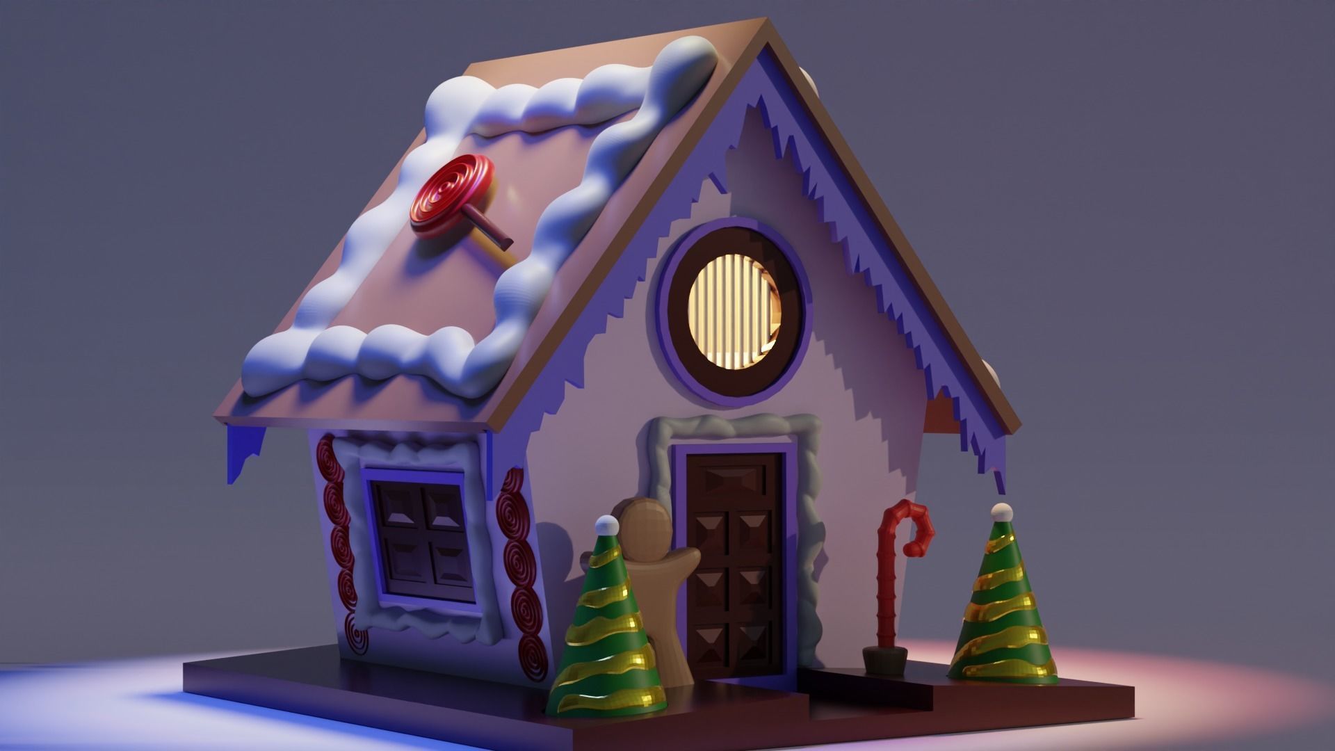 Gingerbread House for 3D Printing in Separate Parts 3D model 3D ...