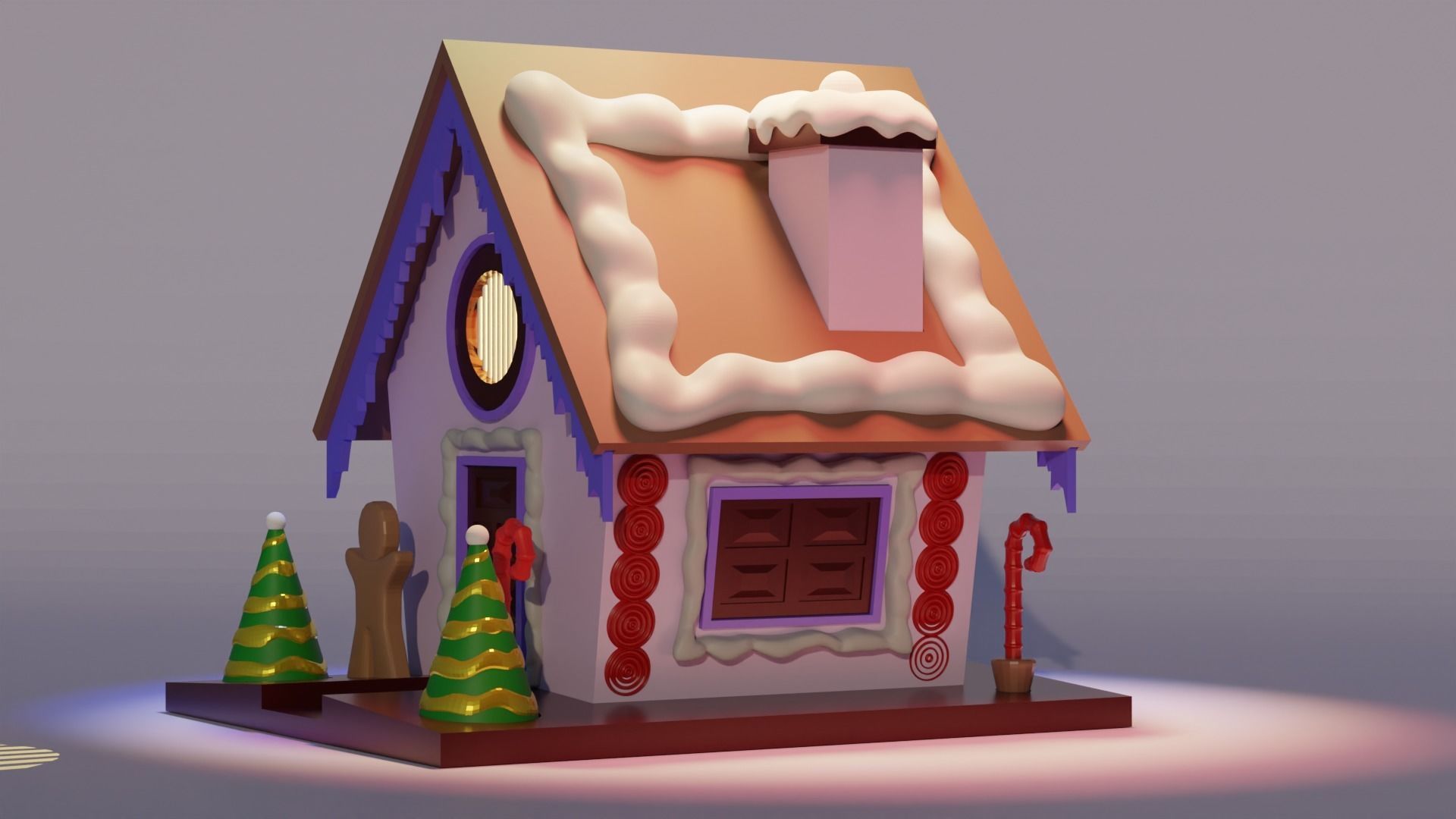 Gingerbread House for 3D Printing in Separate Parts 3D model 3D ...