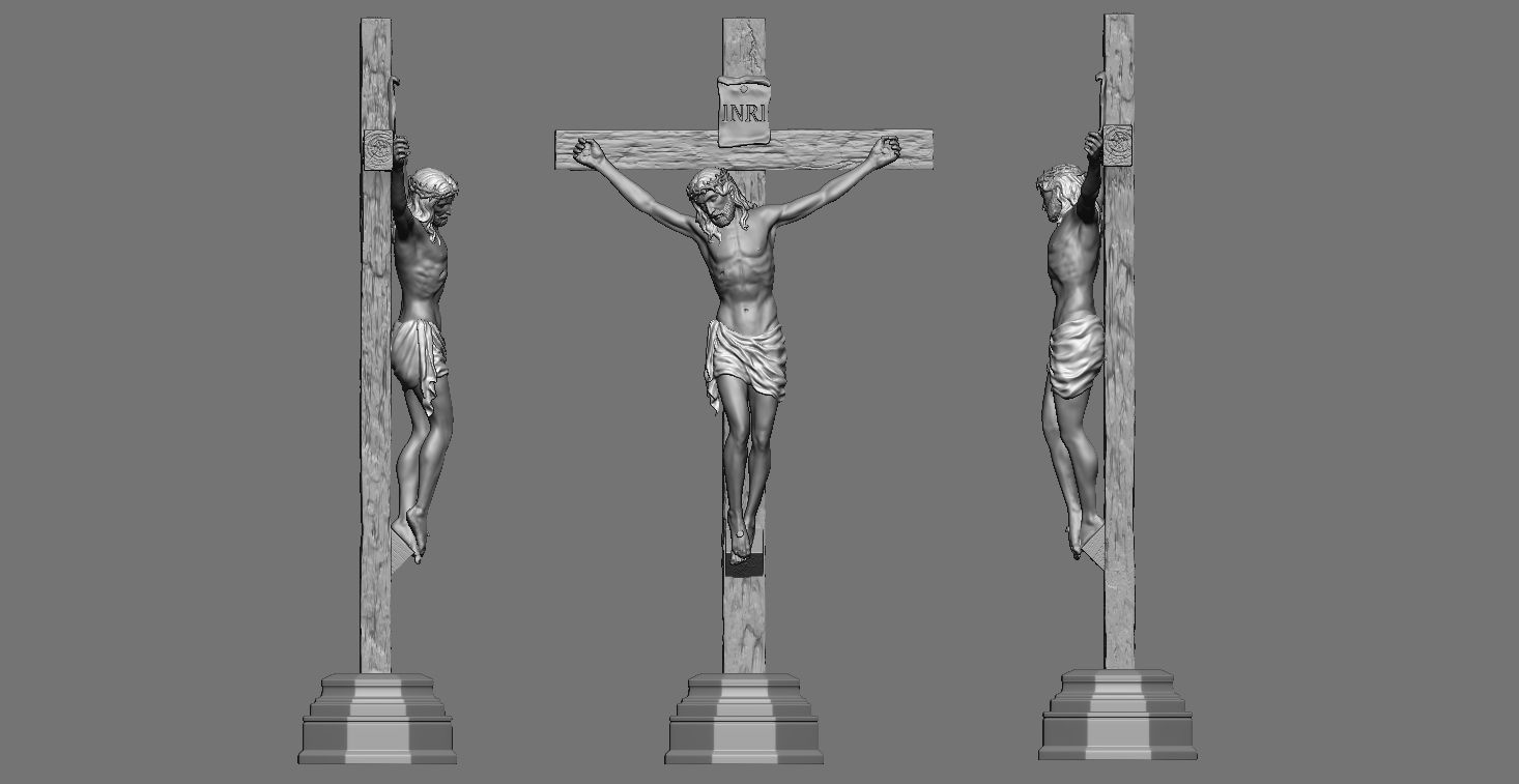 Crucifixion of Jesus Christ JESUS ON THE CROSS 3D model 3D printable ...