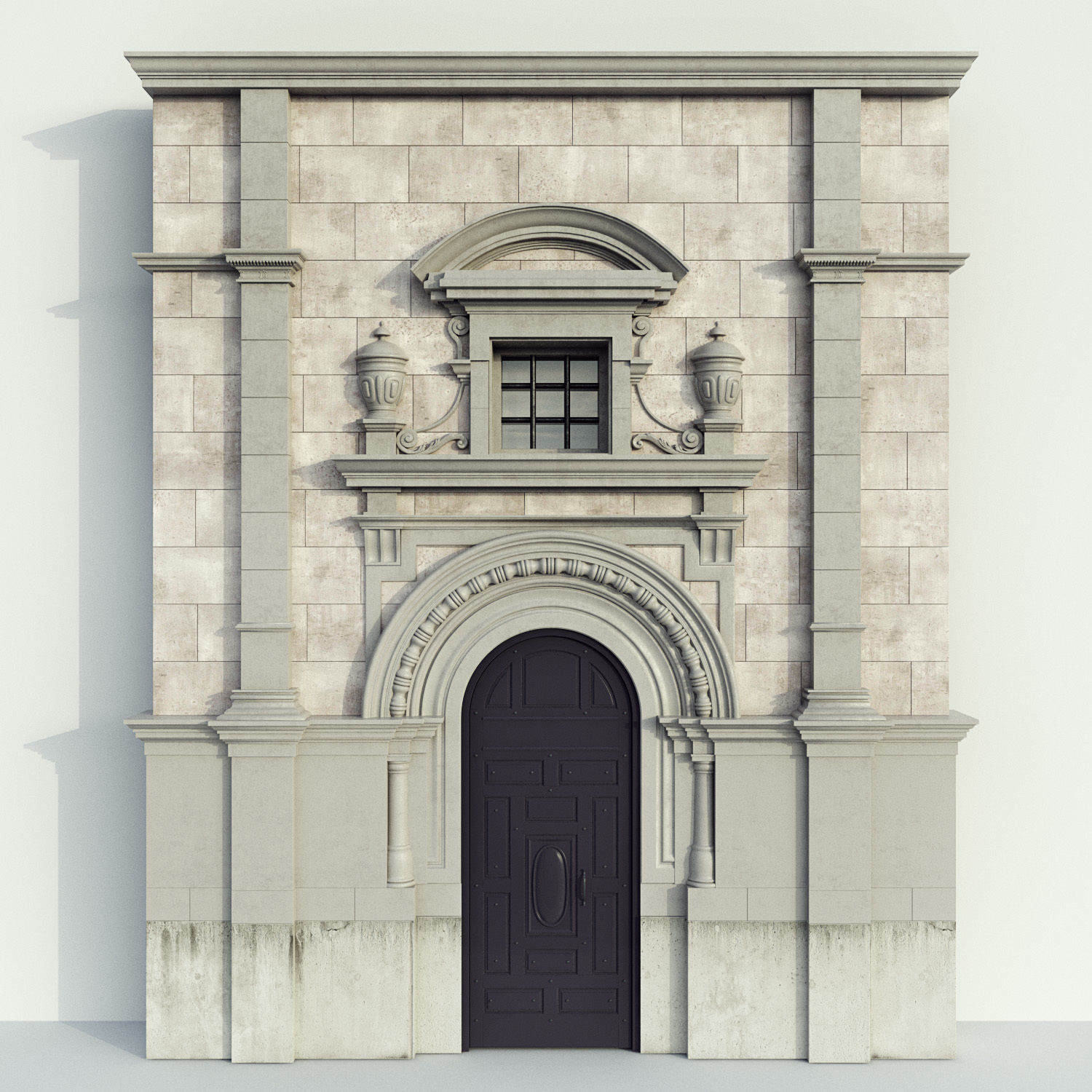 Classic style facade 3D model | CGTrader