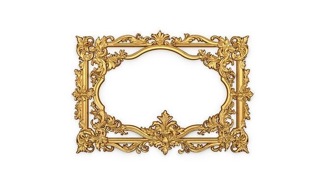 Plaster decorative frame ornament 12 3D model | CGTrader