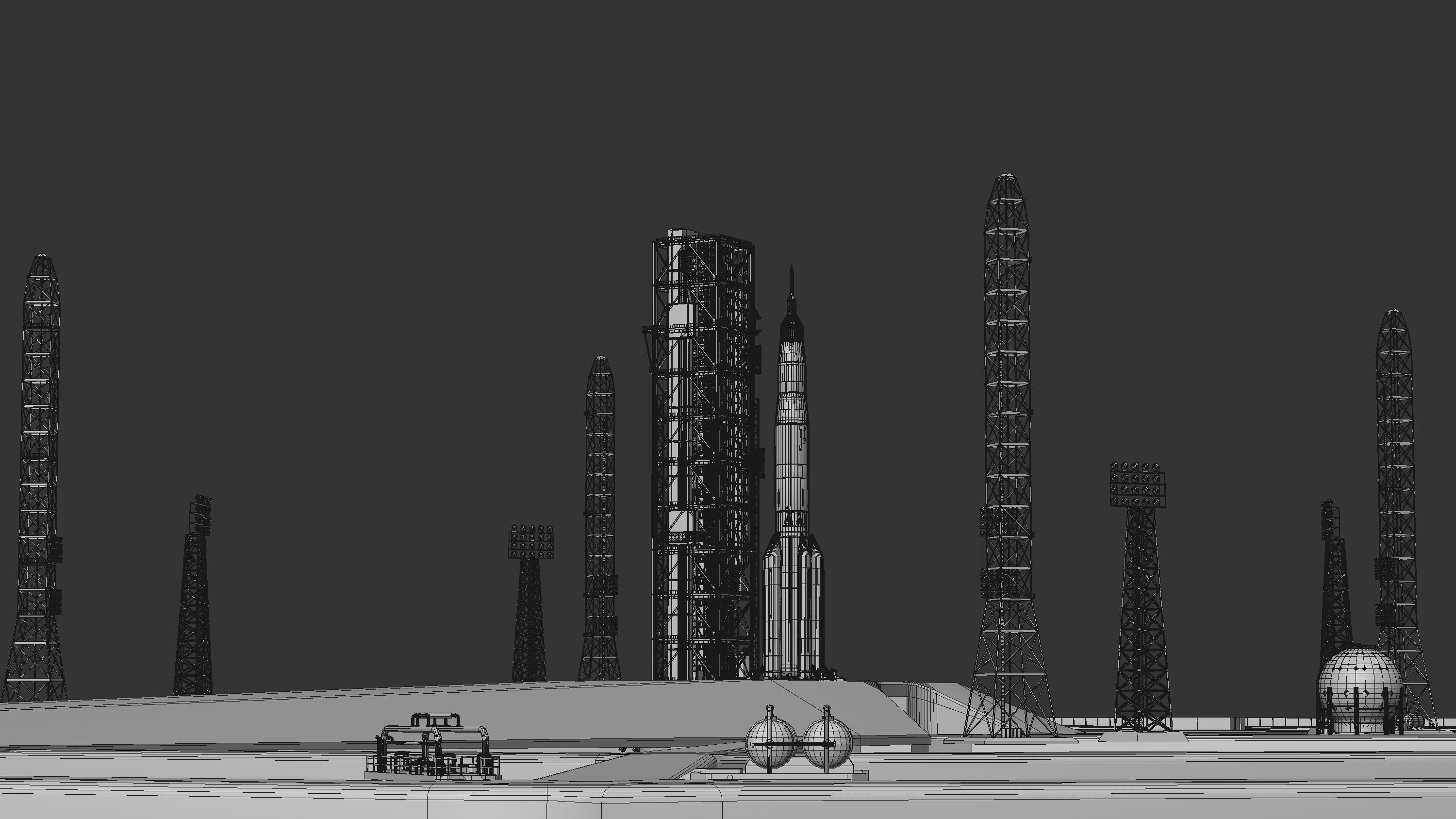 VNSC Rocket Launch Site 3D model | CGTrader