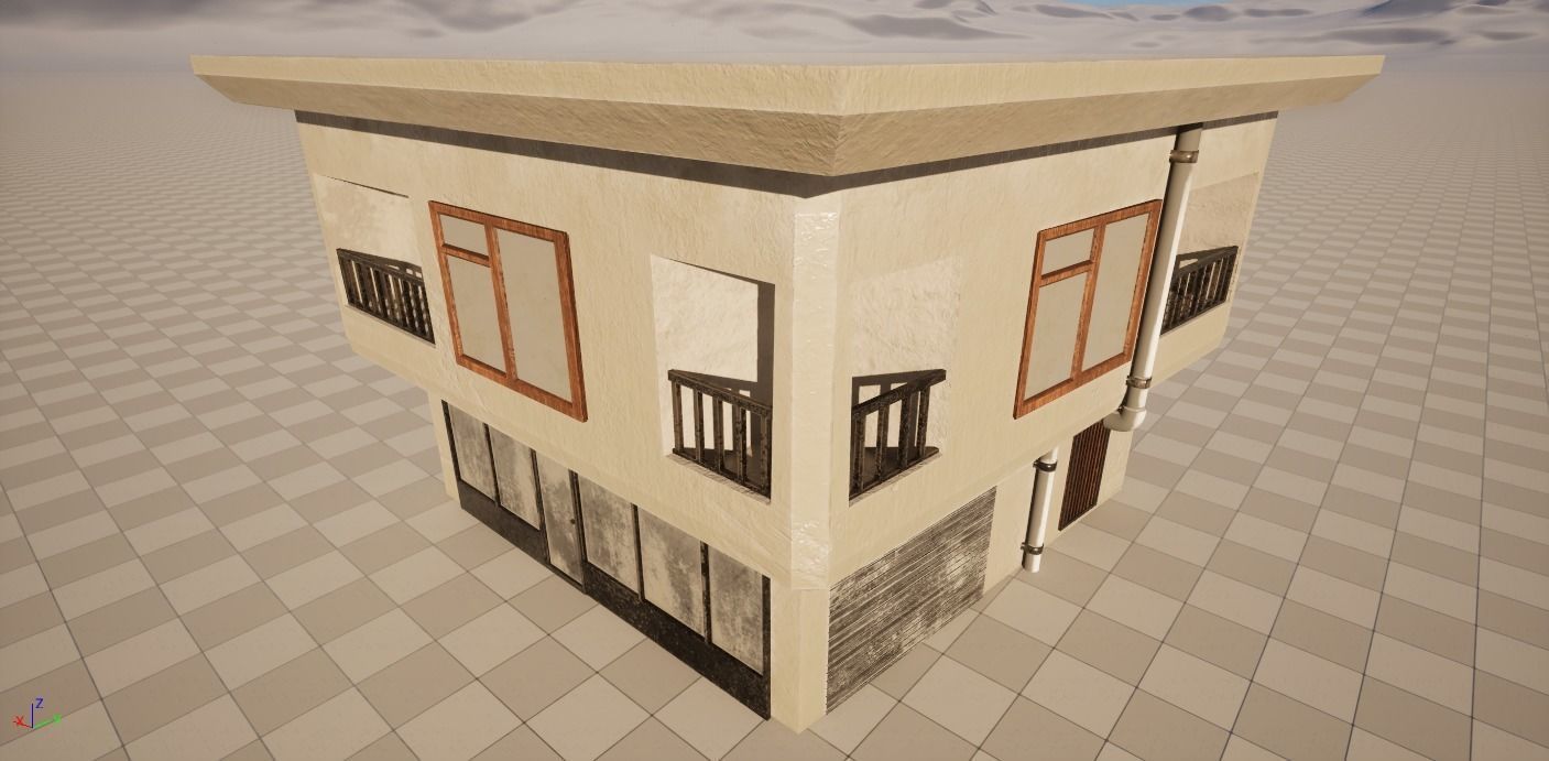 3D model Small Town Building 4 VR / AR / low-poly | CGTrader
