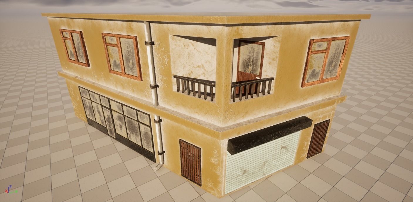 3D model Small Town Building 1 VR / AR / low-poly | CGTrader