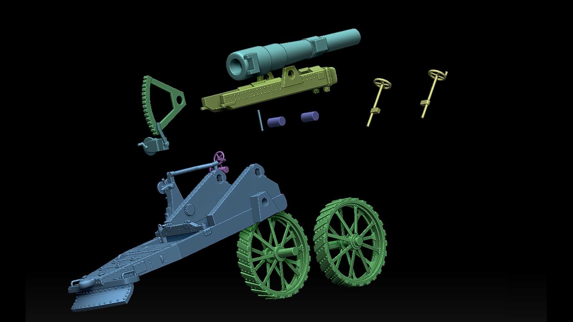 British soldiers ARTILLERY ww2 and Howitzer Mark VI UK 3D model 3D ...