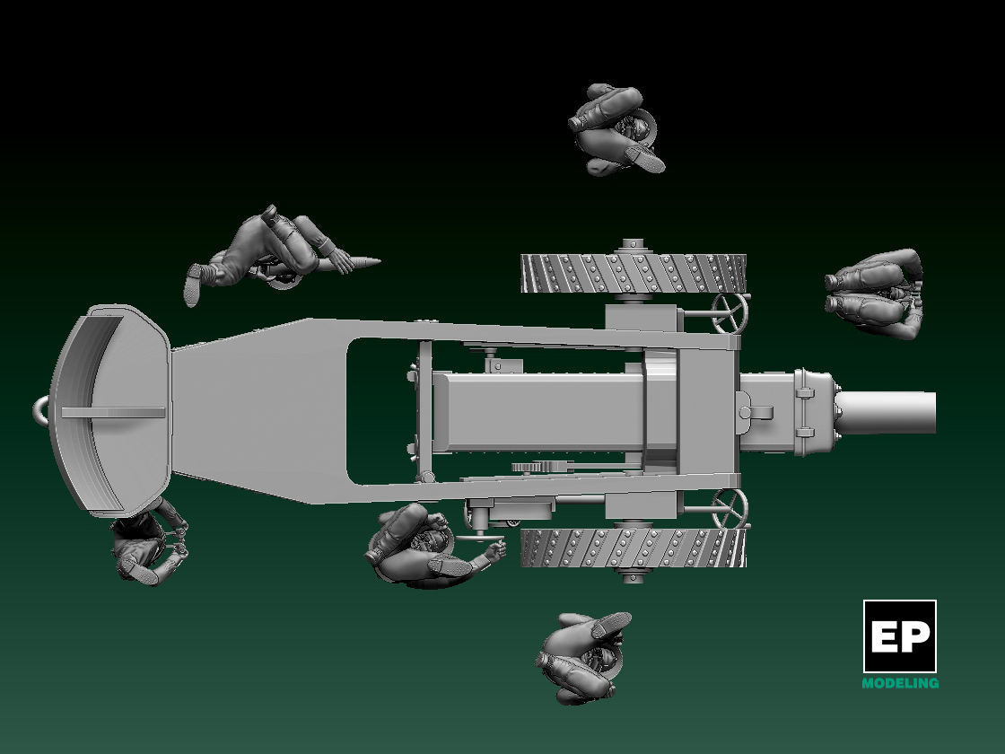 British soldiers ARTILLERY ww2 and Howitzer Mark VI UK 3D model 3D ...