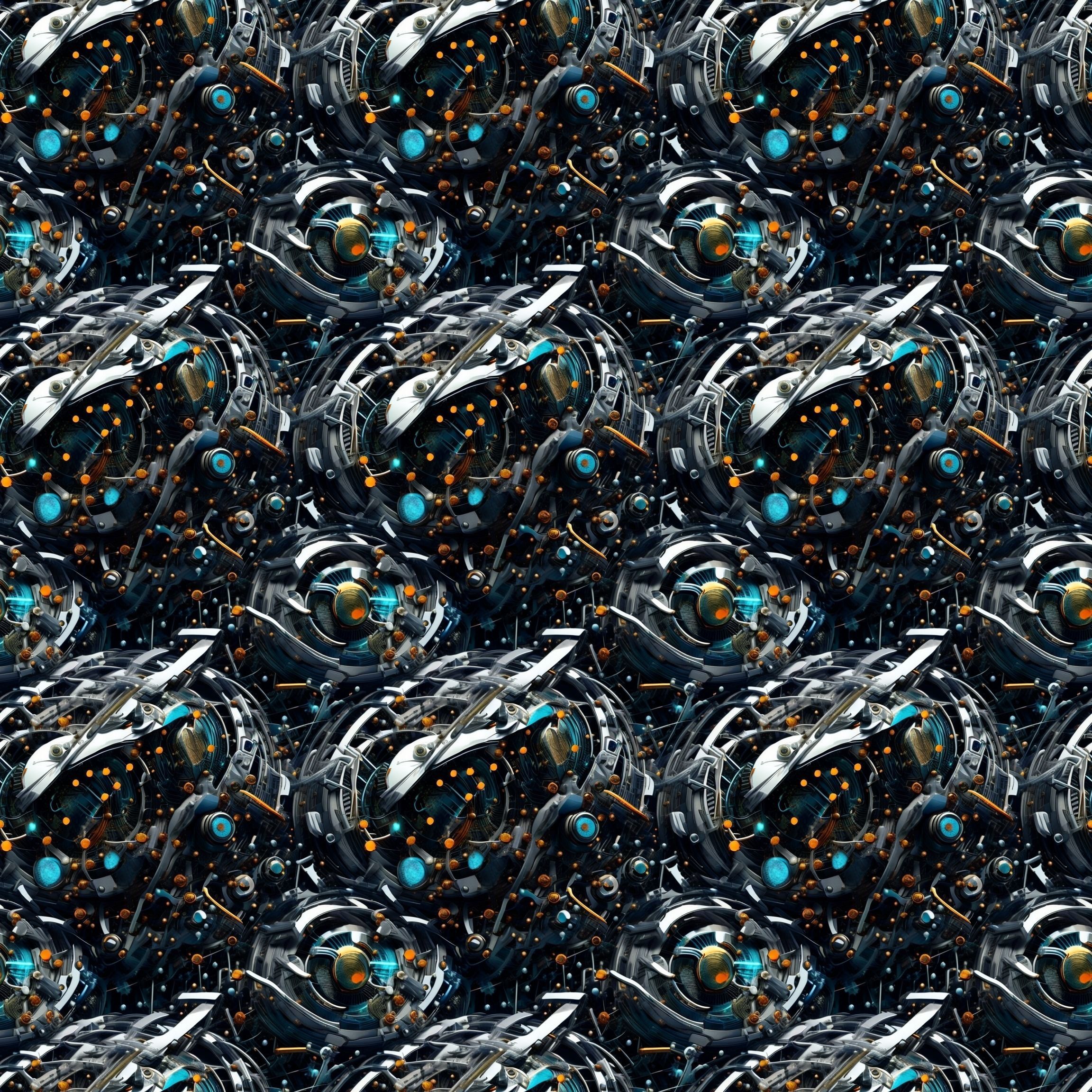 20 Seamless Sci-fi Patterns - Alien Ornate Texture | CGTrader