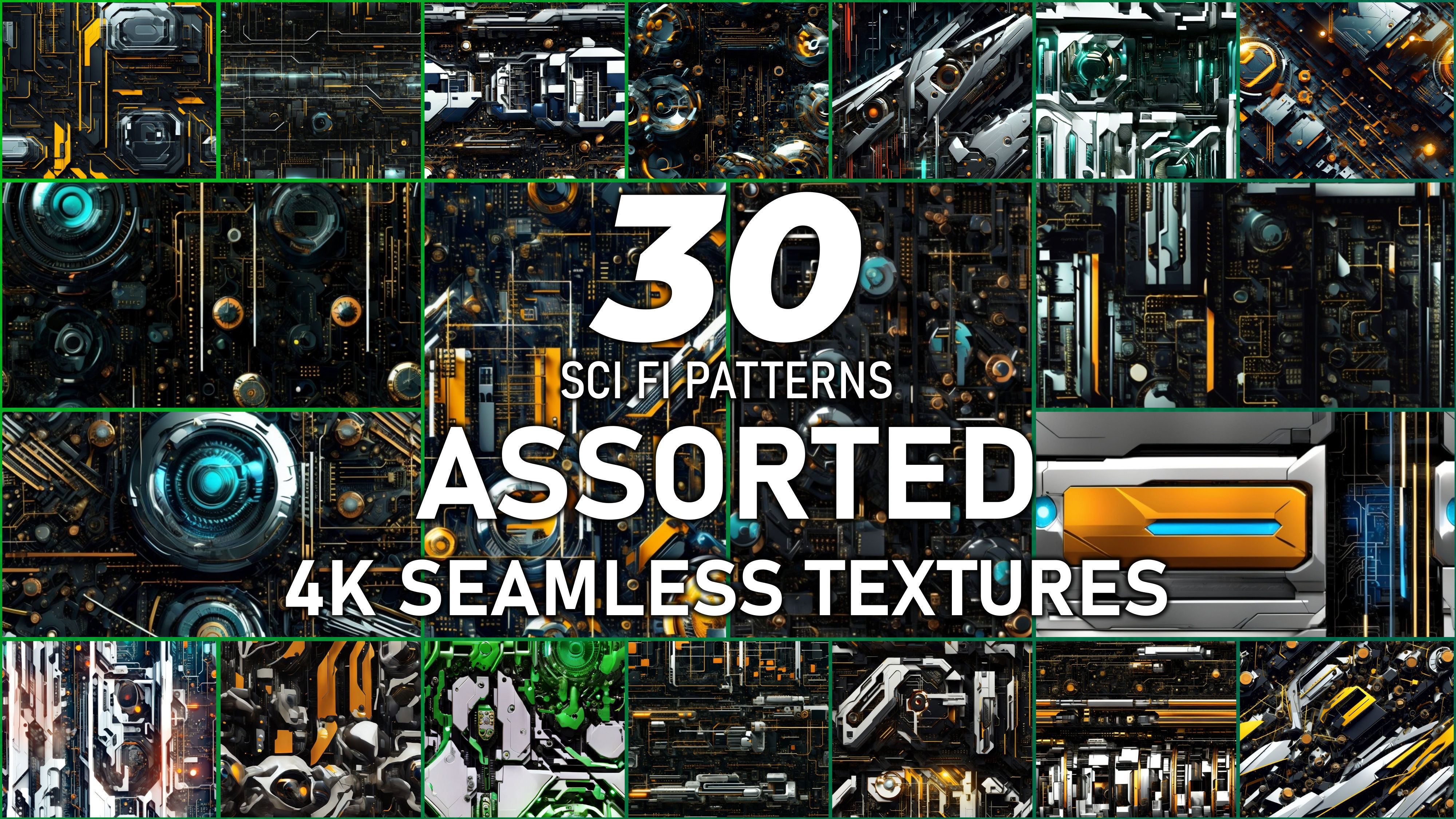 30 Seamless Sci-fi Patterns - Assorted Texture Texture | CGTrader