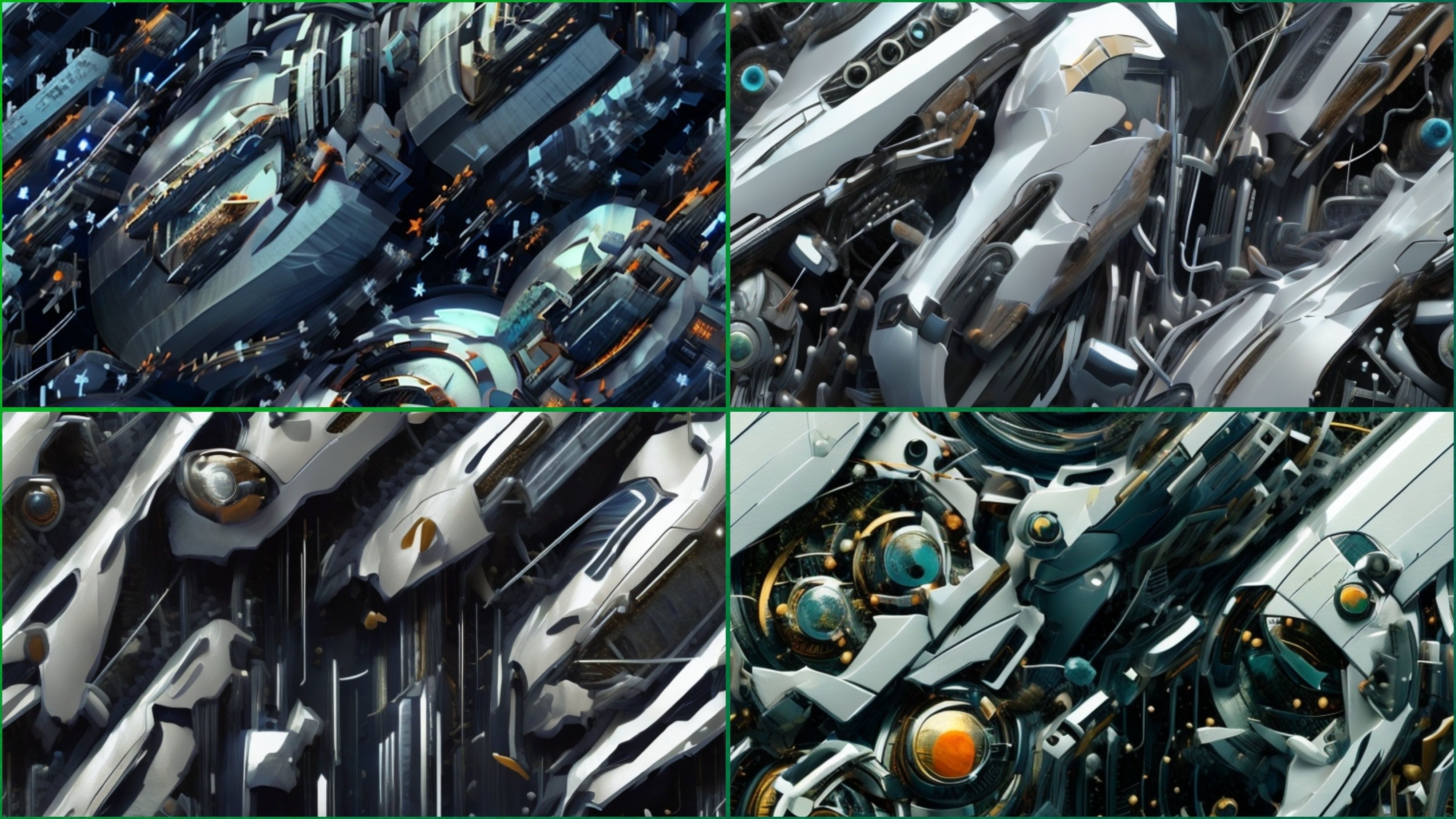 20 Seamless Sci-fi Patterns - Bulky Curved Texture Texture | CGTrader