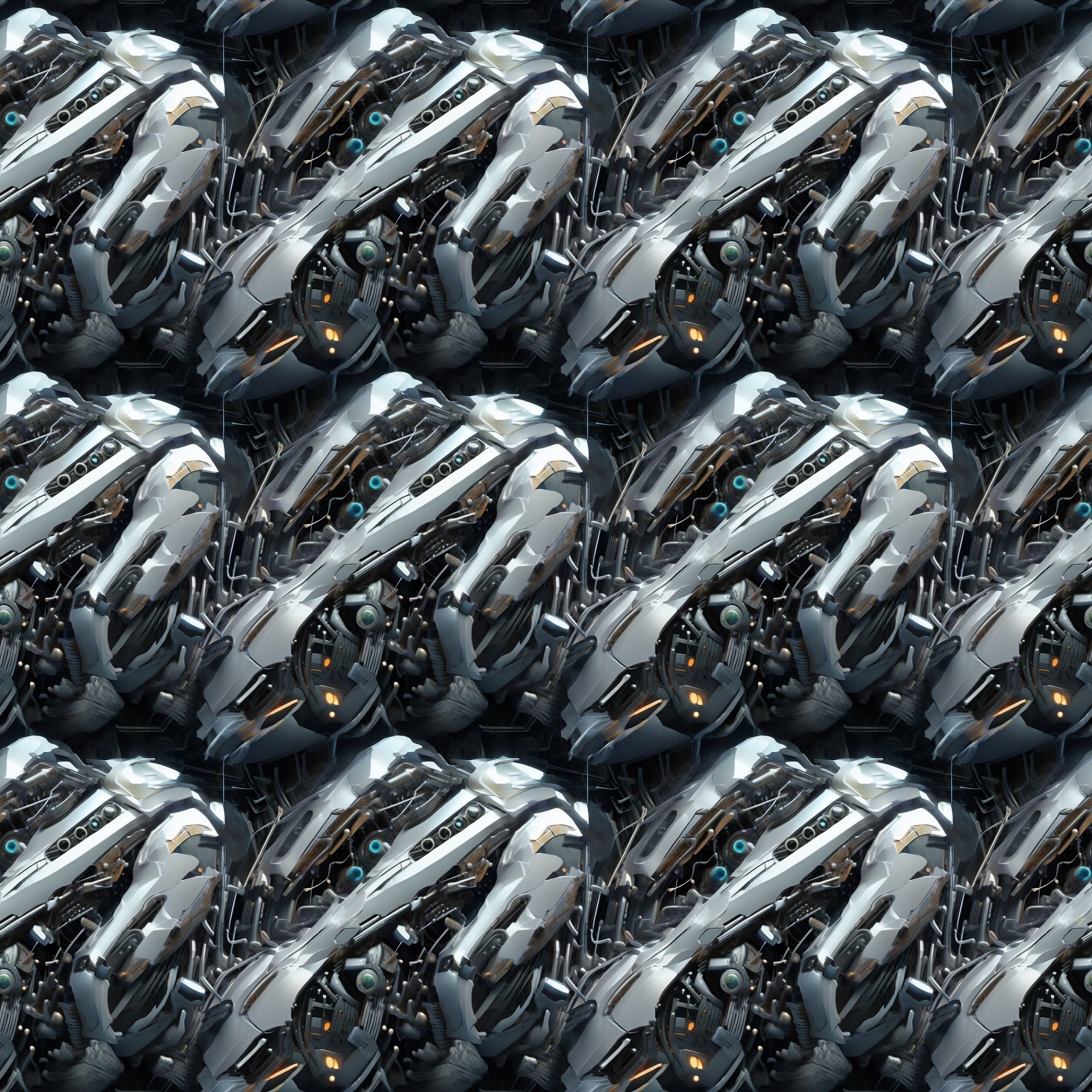 20 Seamless Sci-fi Patterns - Bulky Curved Texture Texture | CGTrader