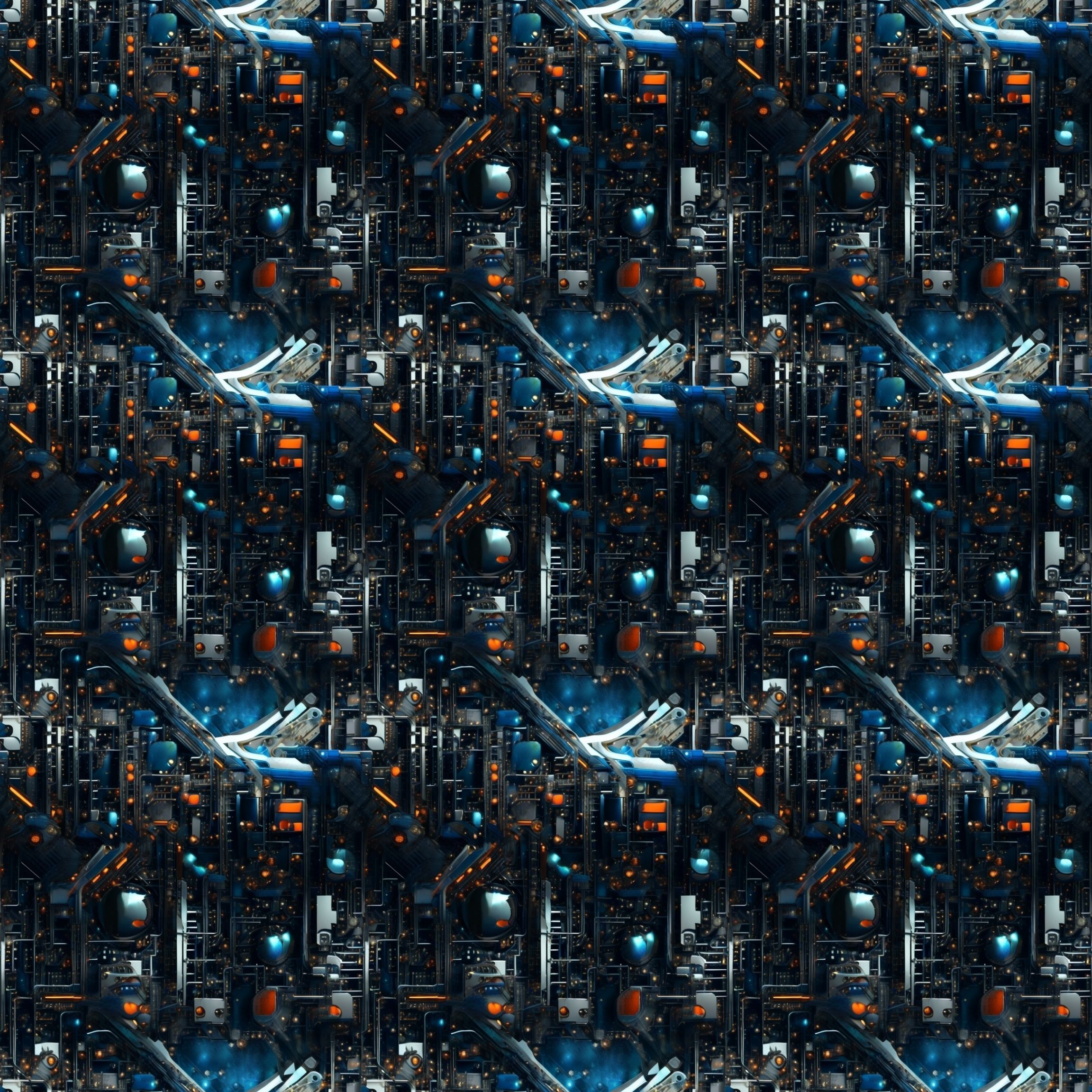 20 Seamless Sci-fi Patterns - Flat Circuit Texture Texture | CGTrader