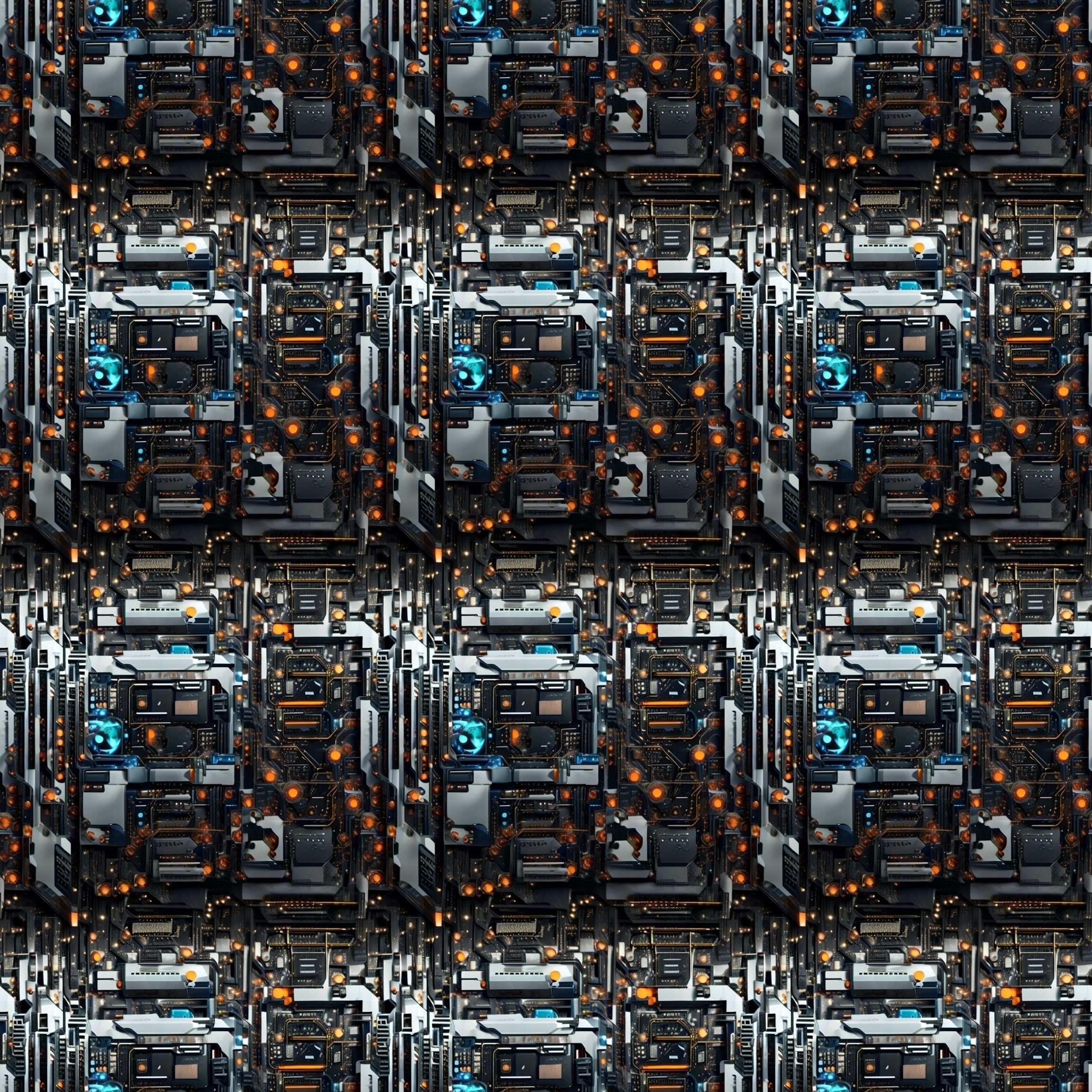 20 Seamless Sci-fi Patterns - Stippled Circuitry Texture Texture | CGTrader