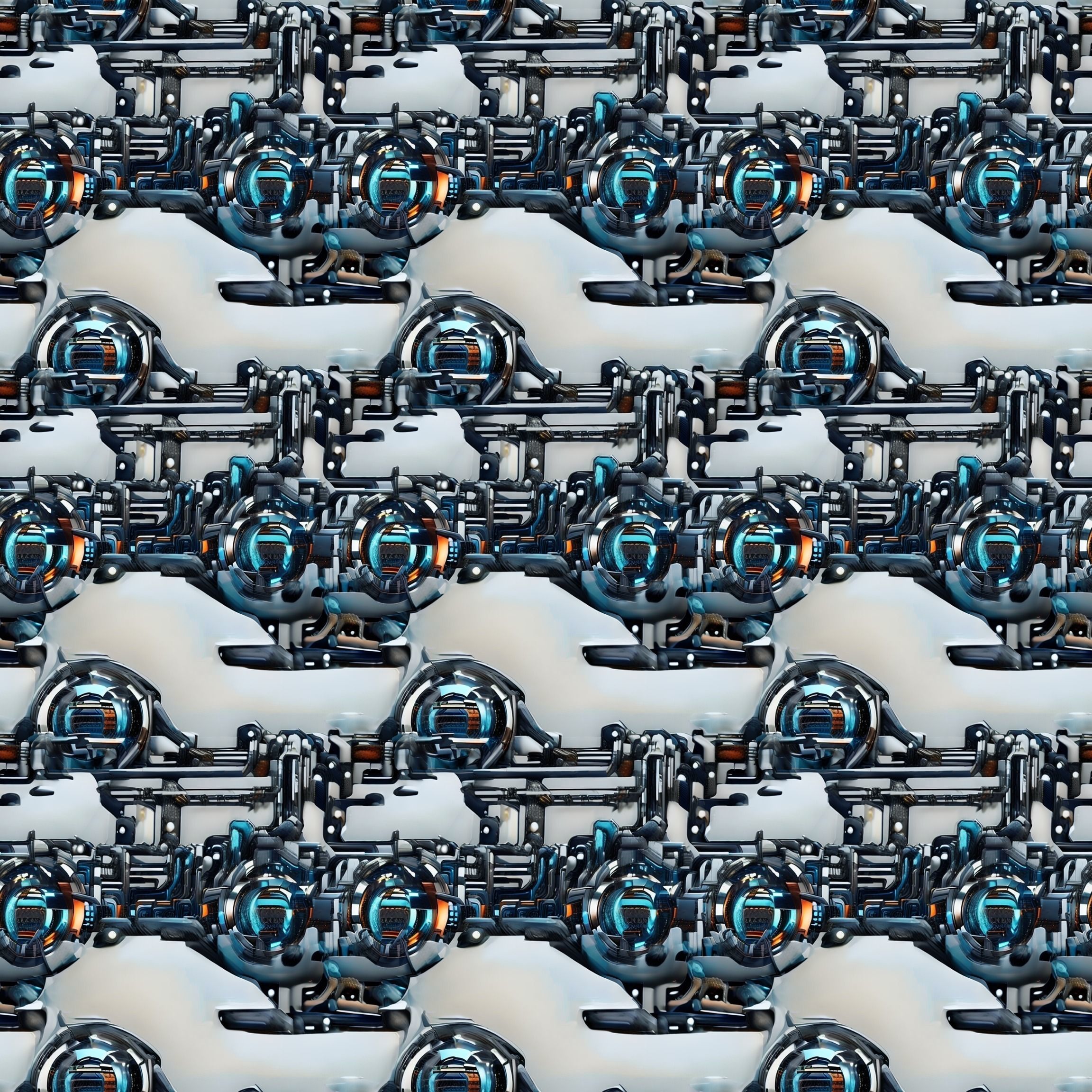 20 Seamless Sci-fi Patterns - White Cover Texture Texture | CGTrader