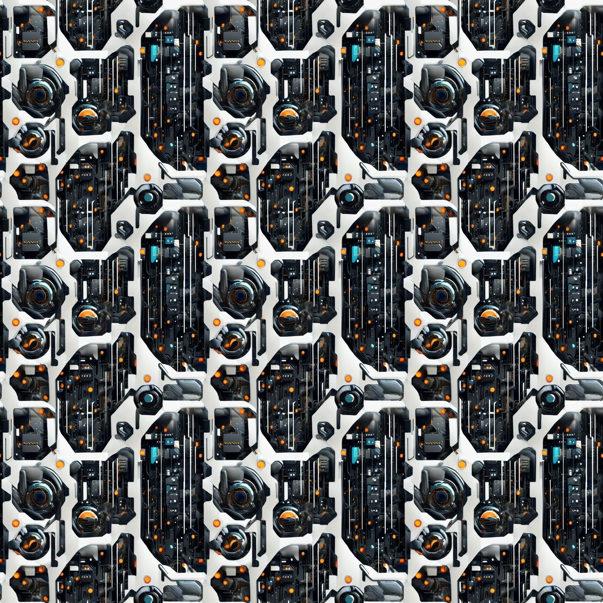 20 Seamless Sci-fi Patterns - White Cover Texture Texture | CGTrader