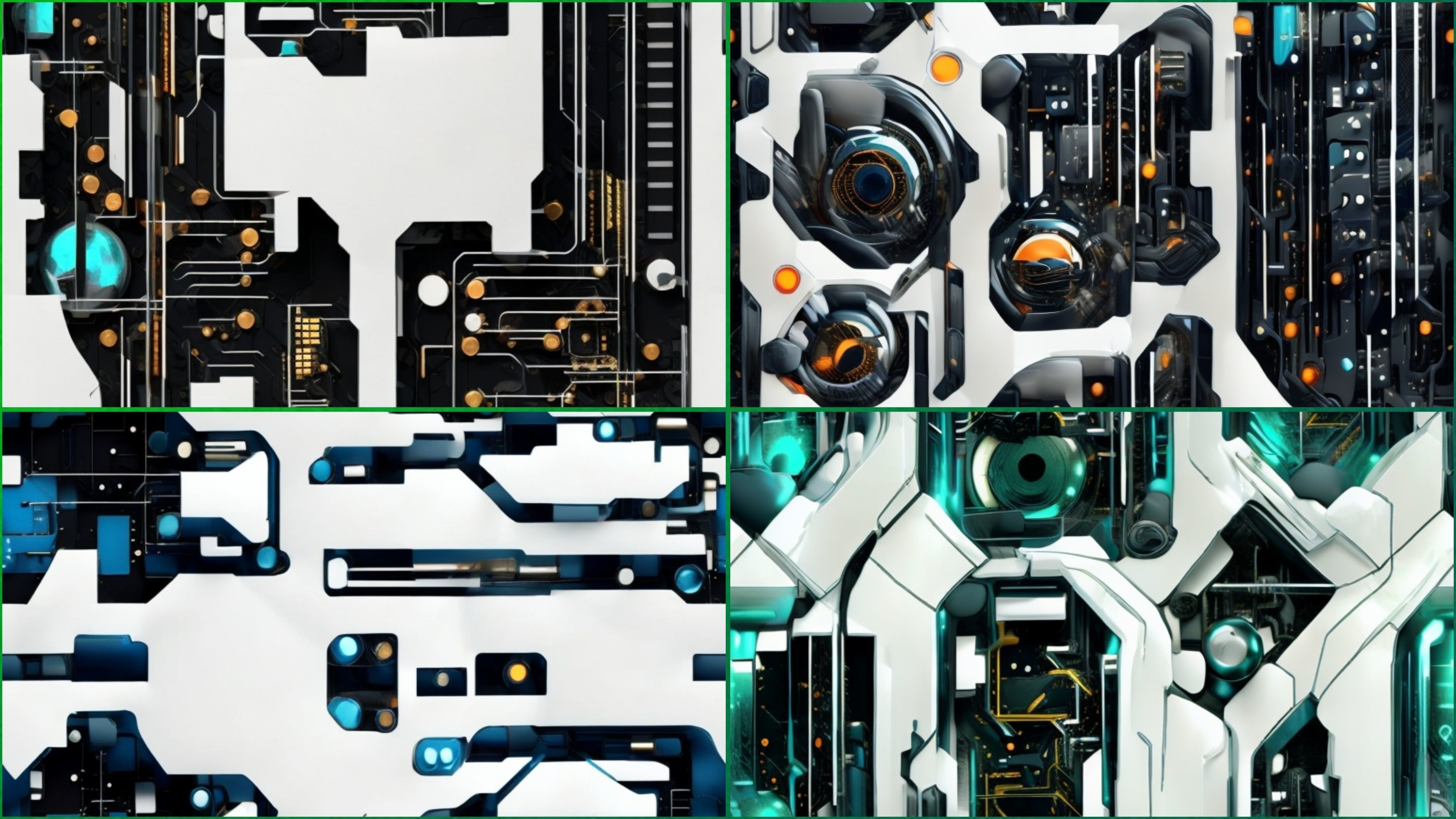 20 Seamless Sci-fi Patterns - White Cover Texture Texture | CGTrader