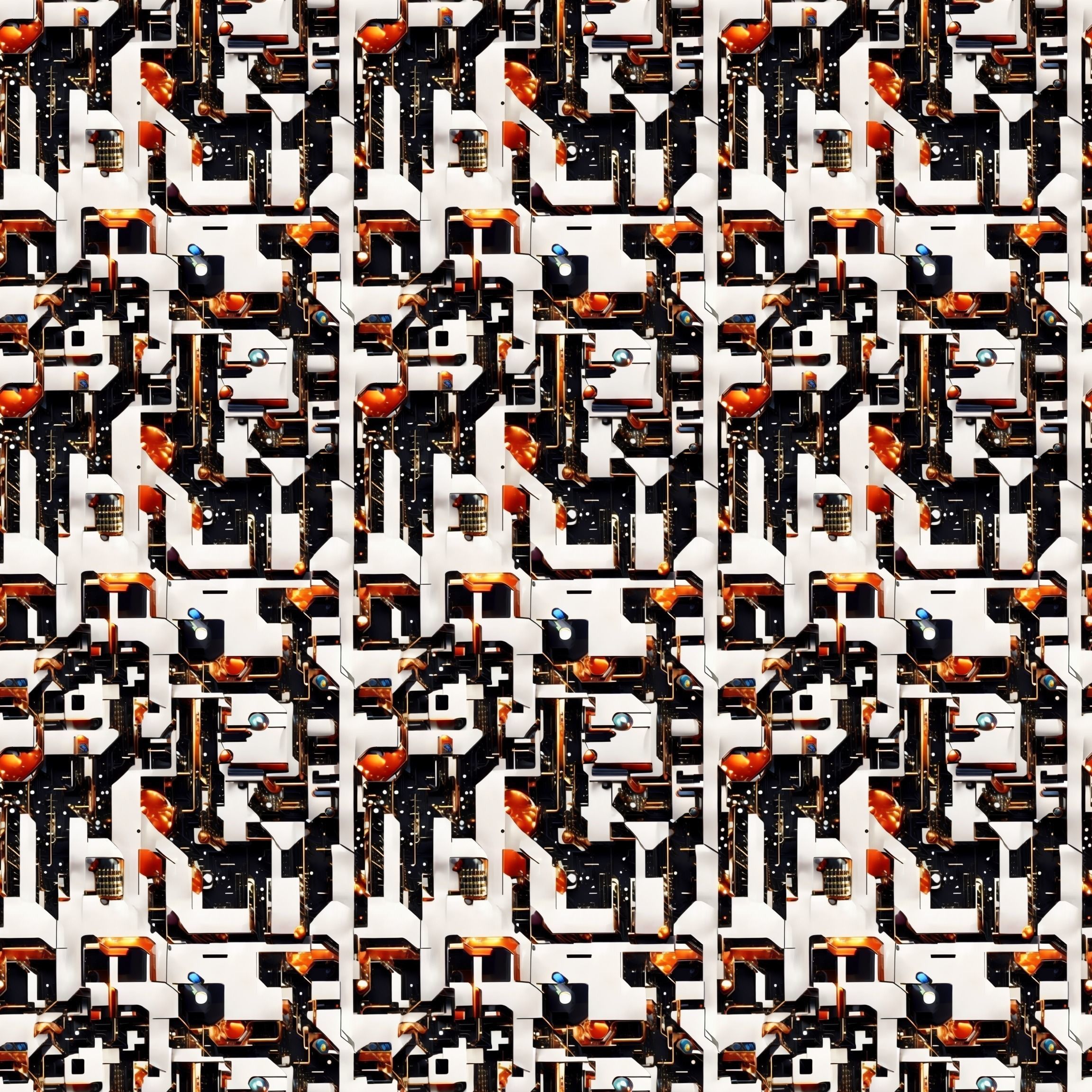 20 Seamless Sci-fi Patterns - White Cover Texture Texture | CGTrader