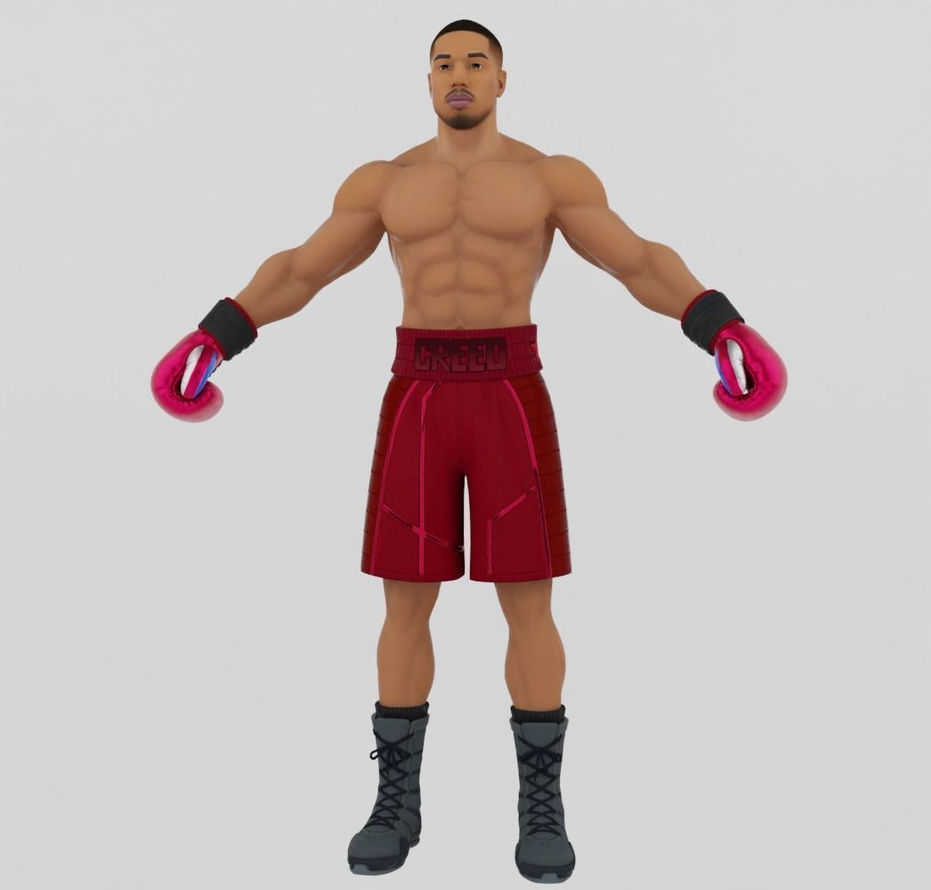 Adonis Creed Lowpoly RIgged free VR / AR / low-poly 3D model rigged ...