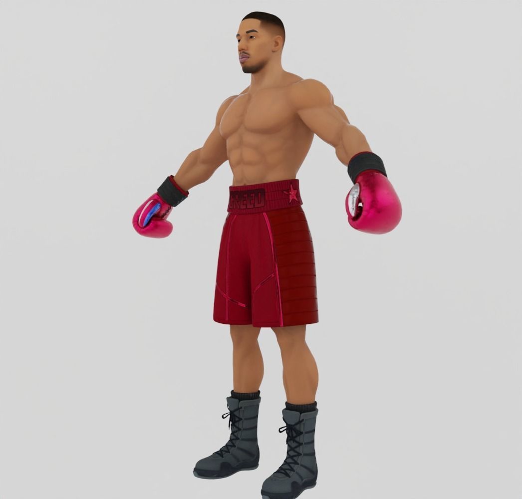 Adonis Creed Lowpoly RIgged free VR / AR / low-poly 3D model rigged ...