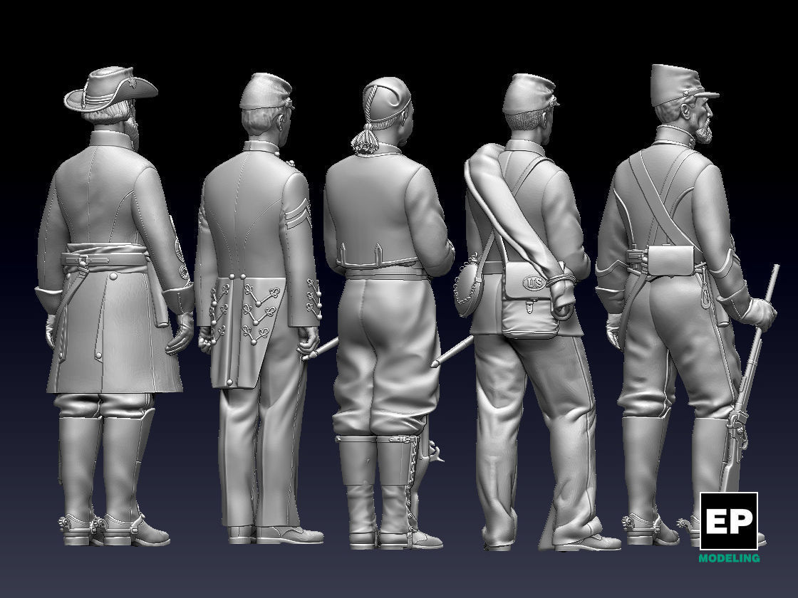 union soldiers acw 3D model 3D printable | CGTrader
