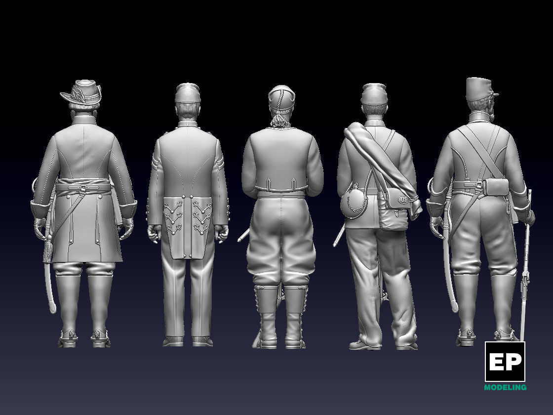 union soldiers acw 3D model 3D printable | CGTrader