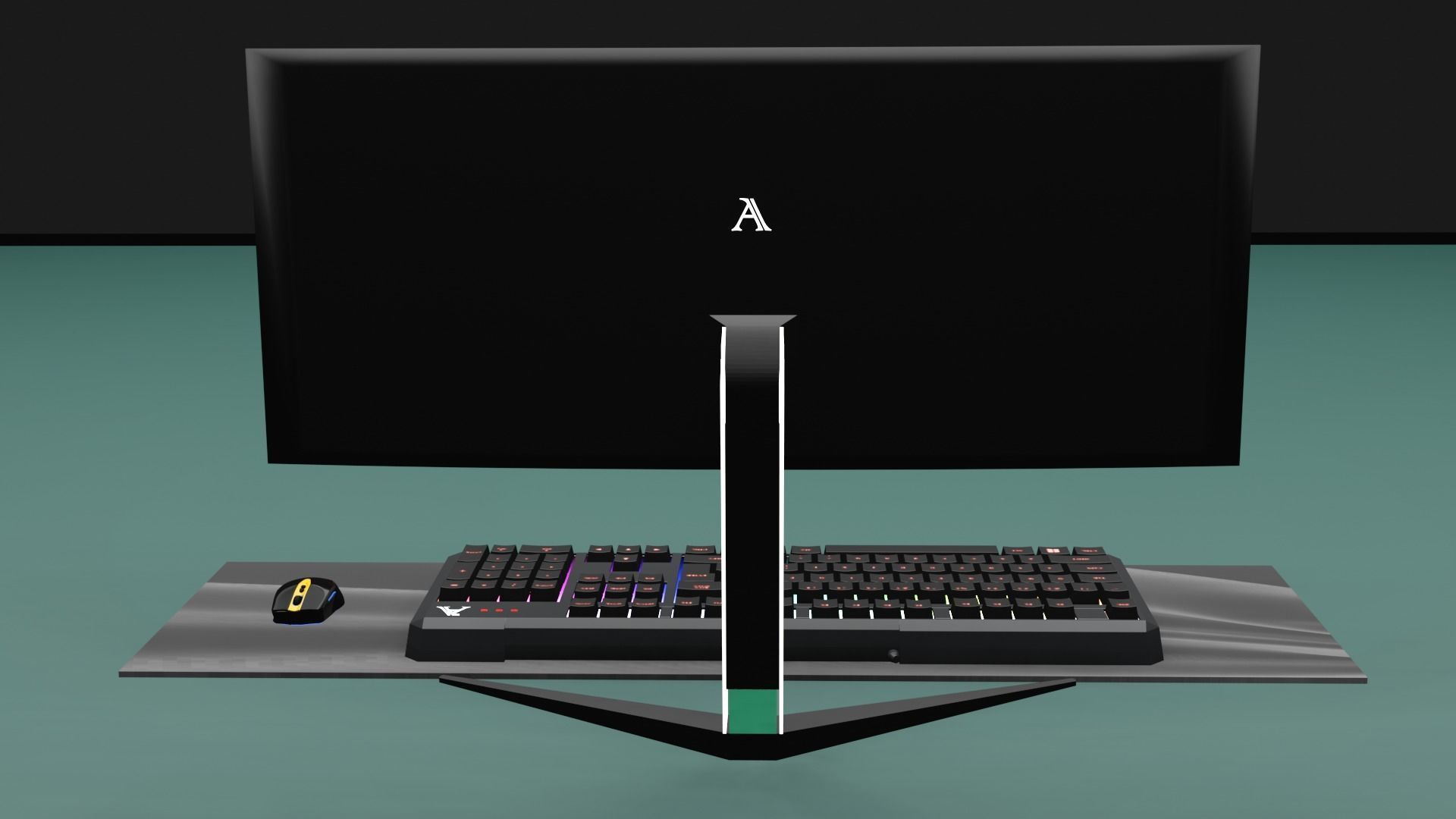 Monitor setup free 3D model | CGTrader