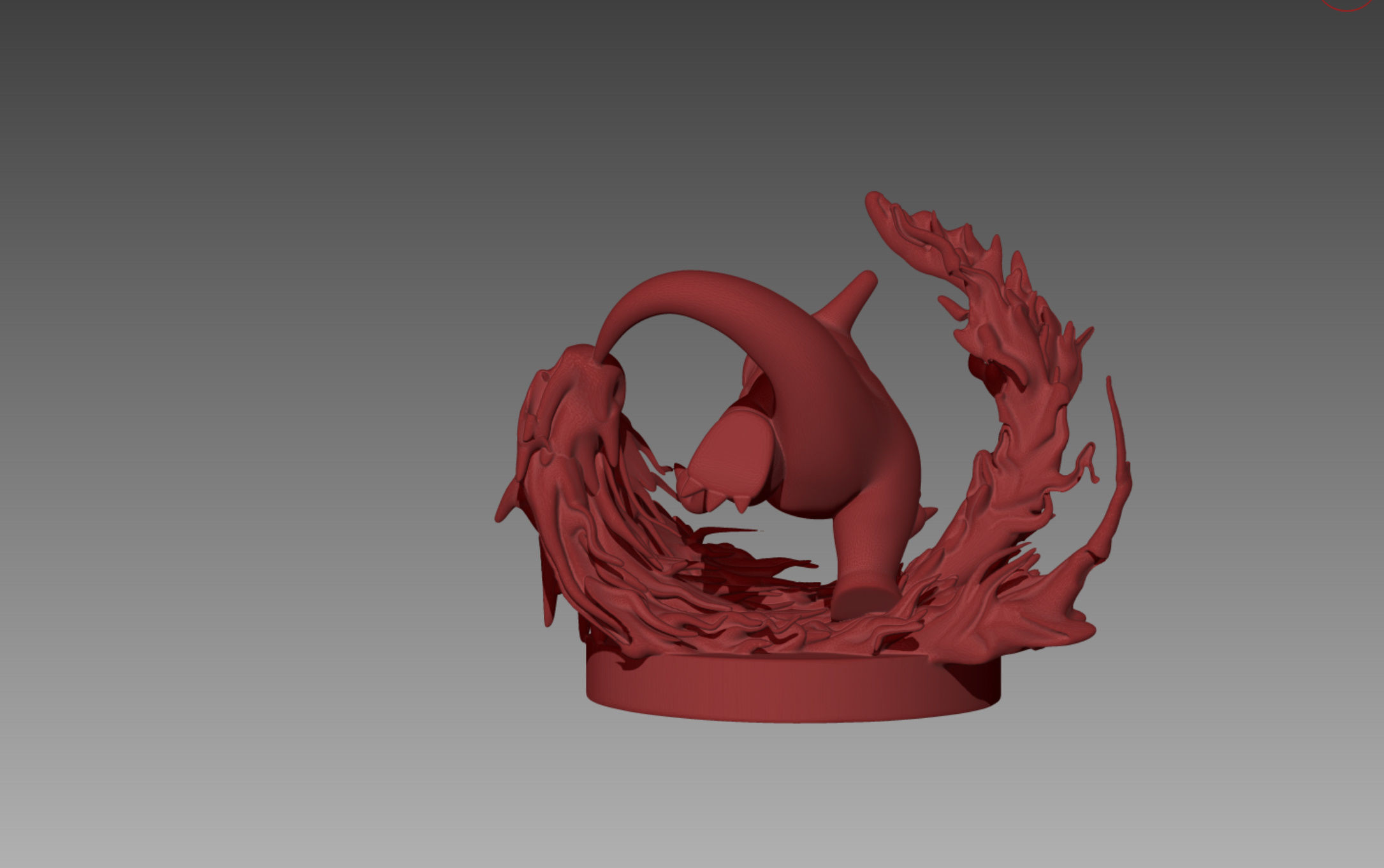 Charmeleon in fire tornado Pokemon OBJ STL 3D model 3D printable | CGTrader