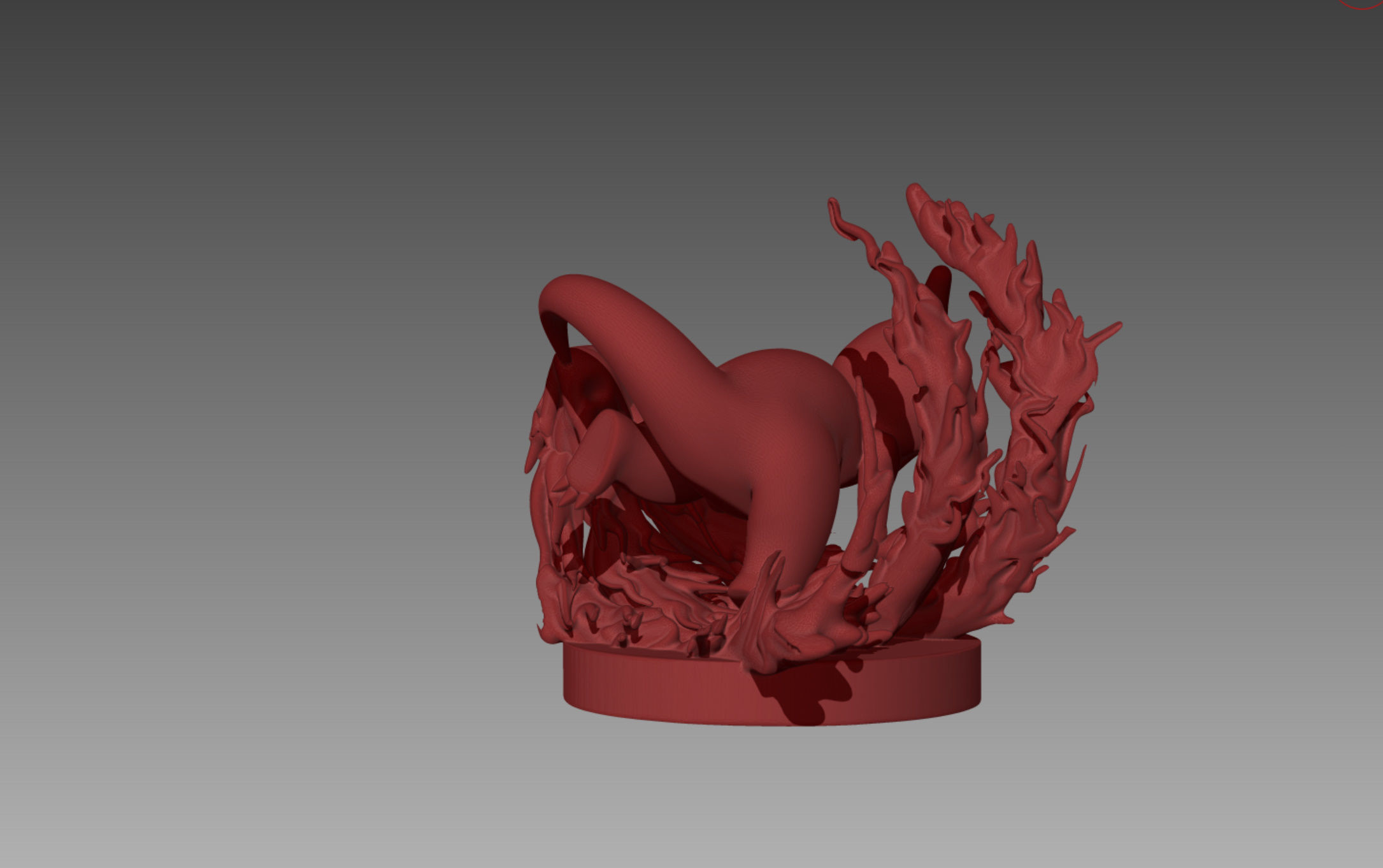 Charmeleon in fire tornado Pokemon OBJ STL 3D model 3D printable | CGTrader