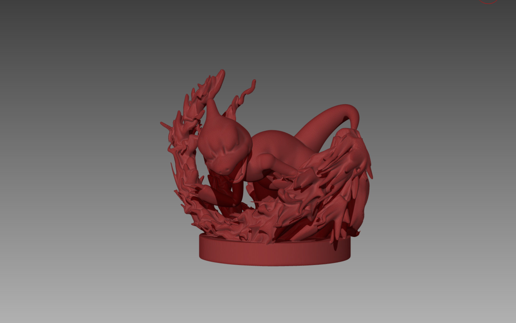Charmeleon in fire tornado Pokemon OBJ STL 3D model 3D printable | CGTrader