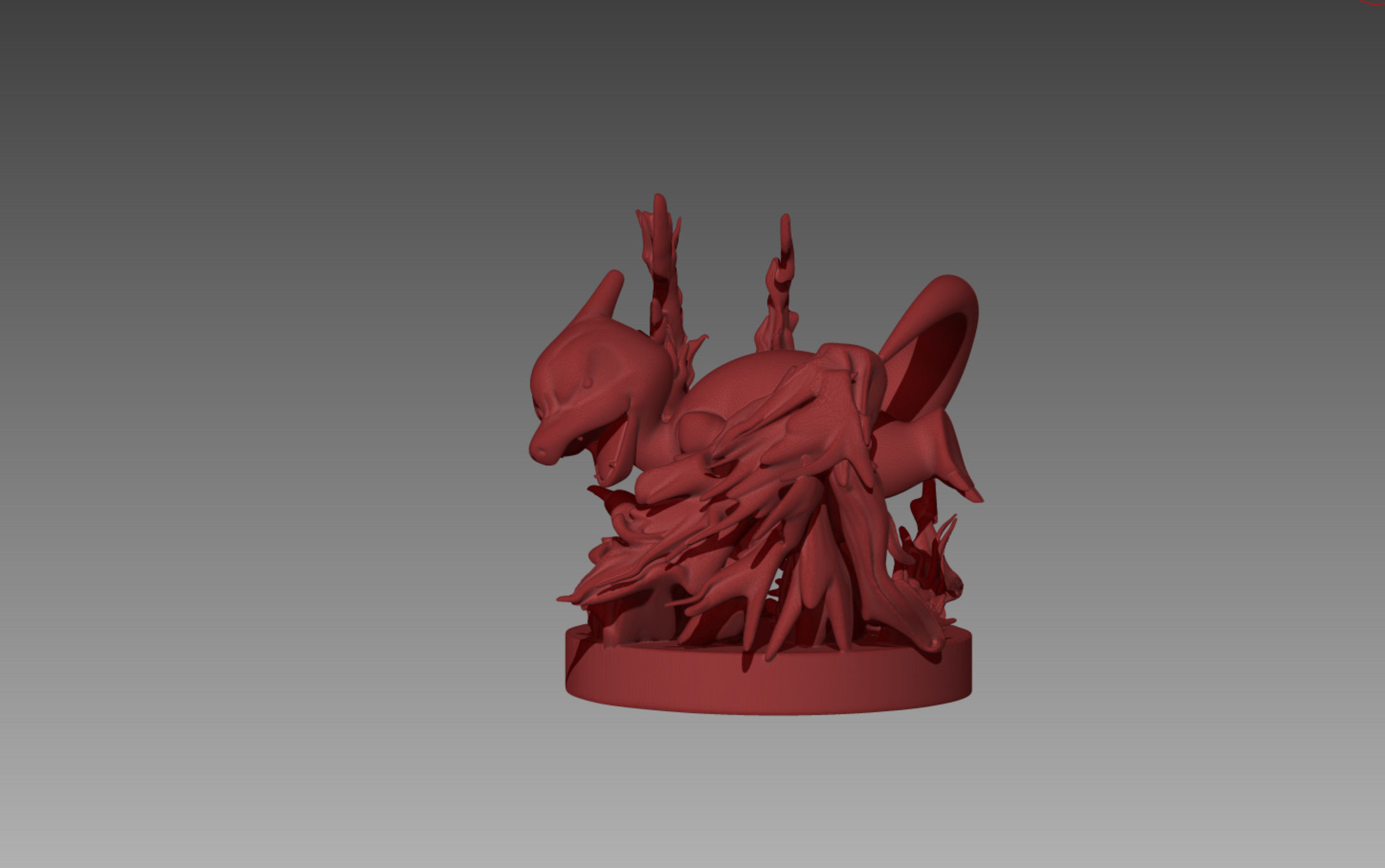 Charmeleon in fire tornado Pokemon OBJ STL 3D model 3D printable | CGTrader