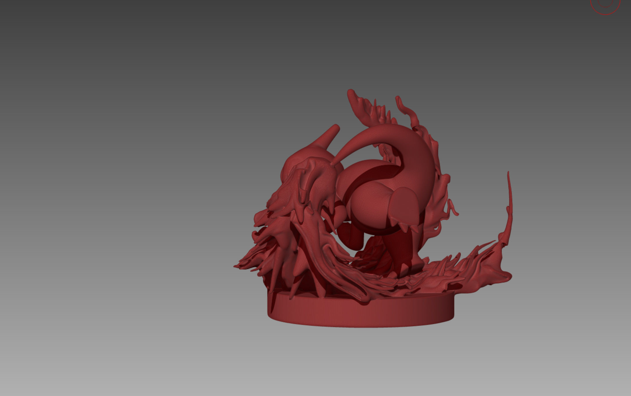 Charmeleon in fire tornado Pokemon OBJ STL 3D model 3D printable | CGTrader