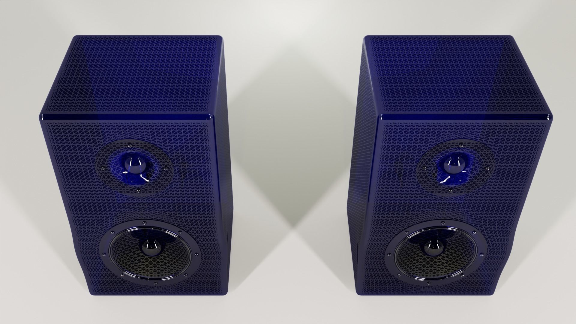 Modern 3D Model Bookshelf Speaker Pair 3D model | CGTrader
