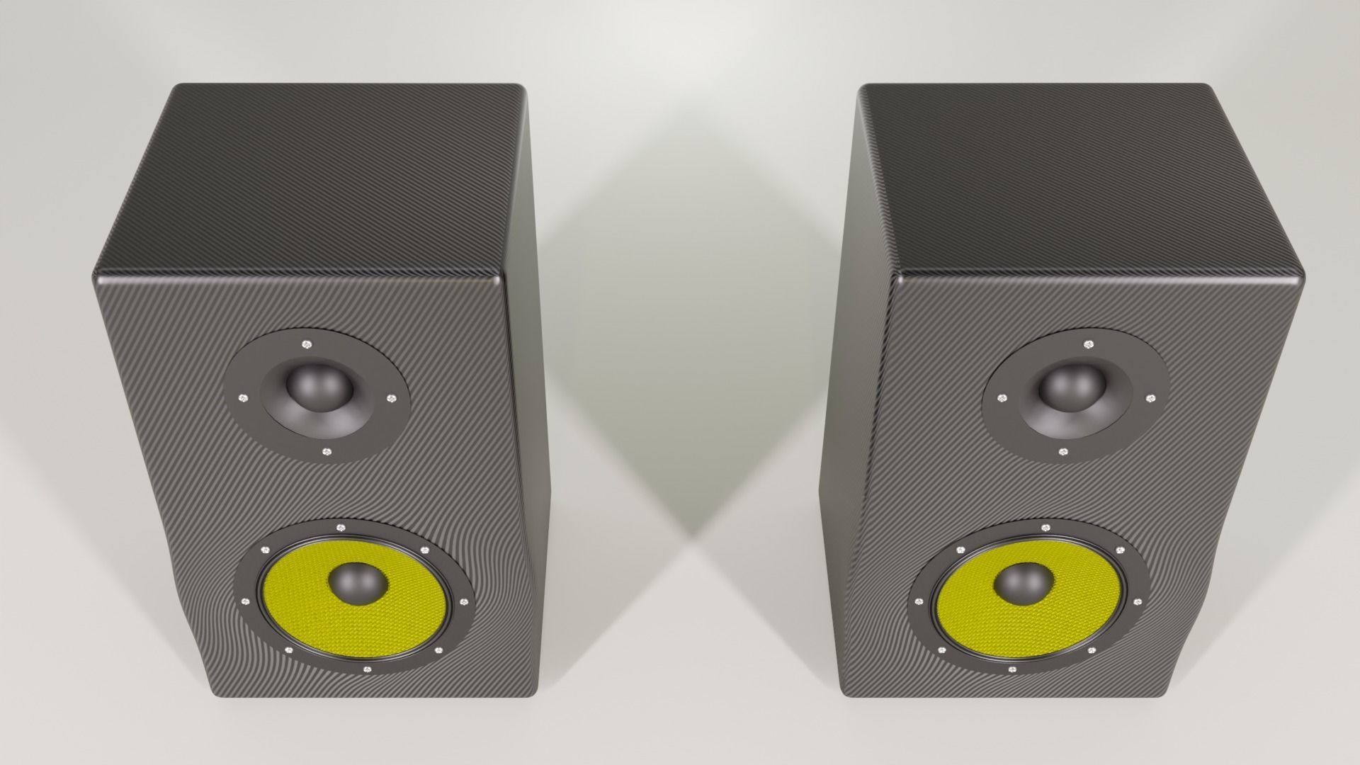 Modern 3D Model Bookshelf Speaker Pair 3D model | CGTrader