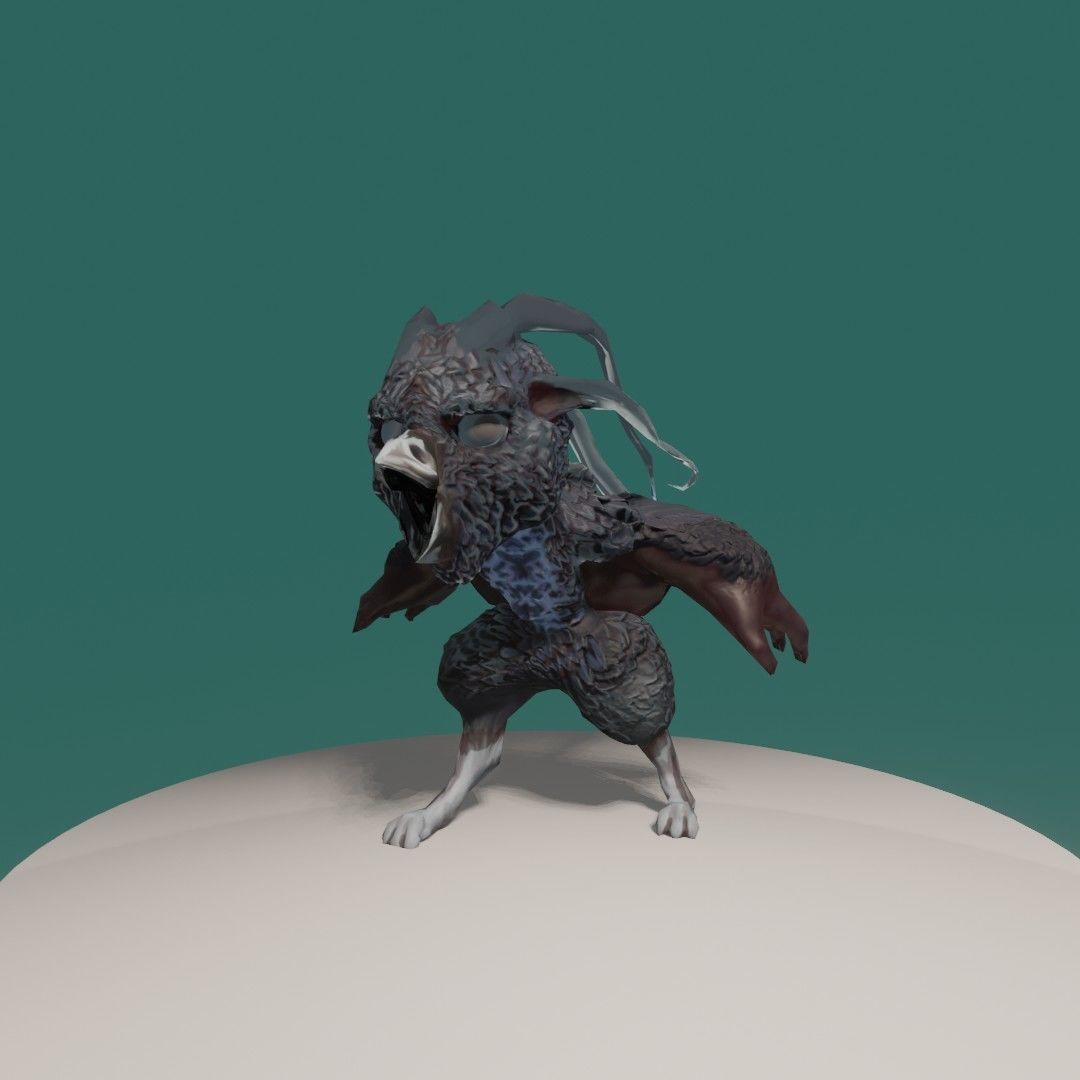 Crow Character Model free VR / AR / low-poly 3D model animated rigged ...