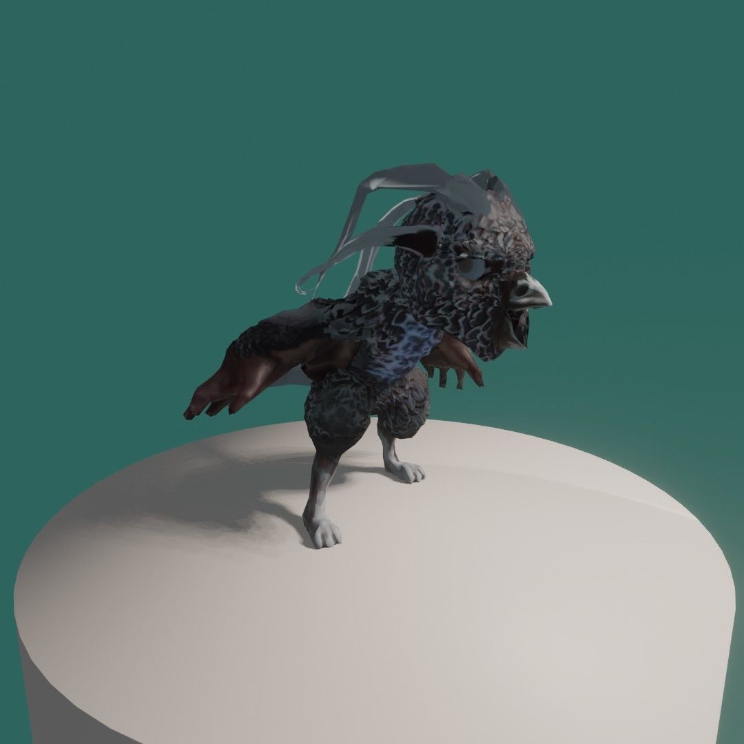 Crow Character Model free VR / AR / low-poly 3D model animated rigged ...