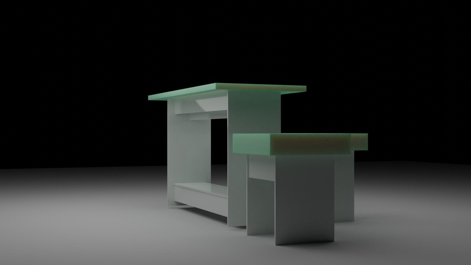 METALLIC TABLE AND CHAIR free 3D model | CGTrader