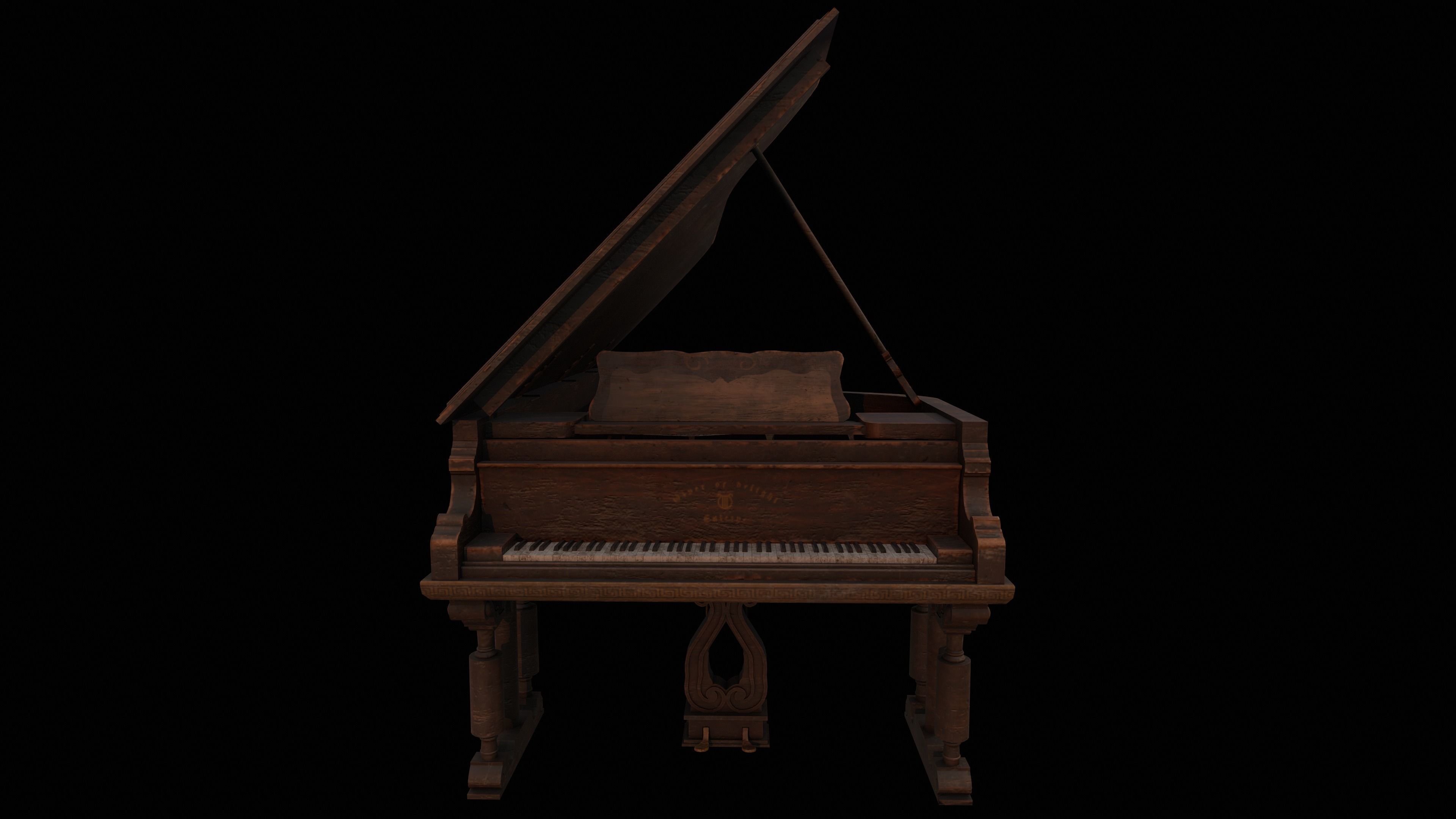 Realistic Custom Concert Grand Piano free 3D model | CGTrader