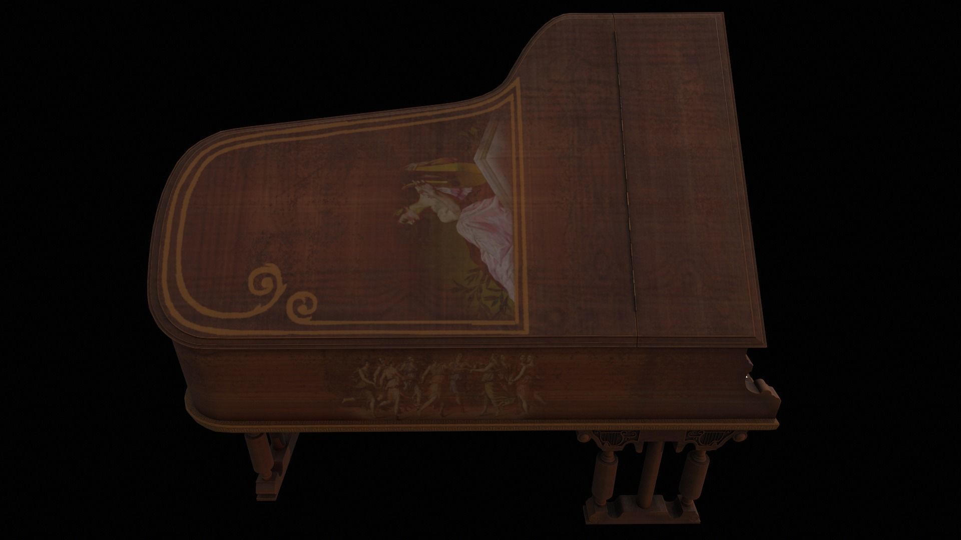 Realistic Custom Concert Grand Piano free 3D model | CGTrader