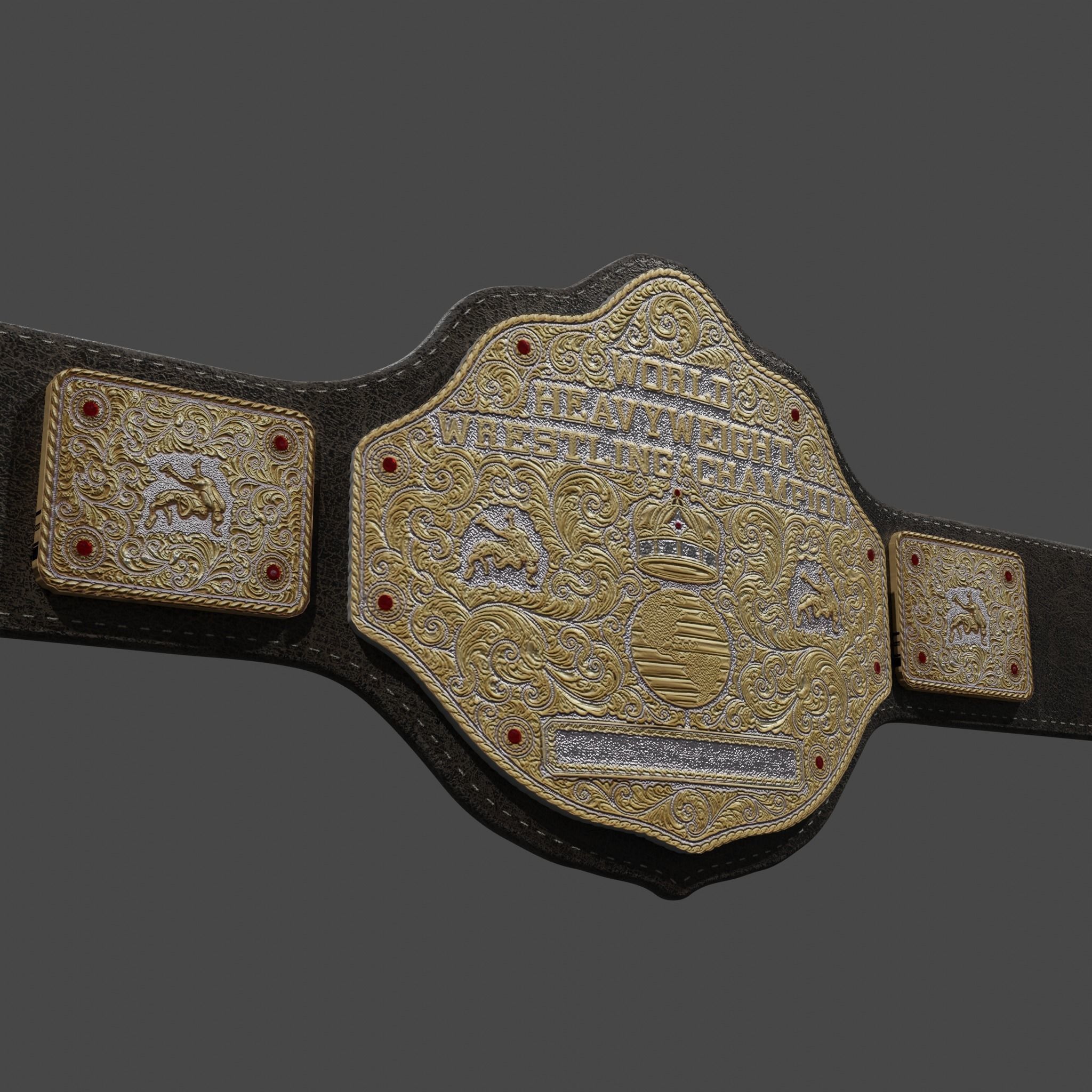 NWA WCW WORLD HEAVYWEIGHT WRESTLING CHAMPION free 3D model | CGTrader