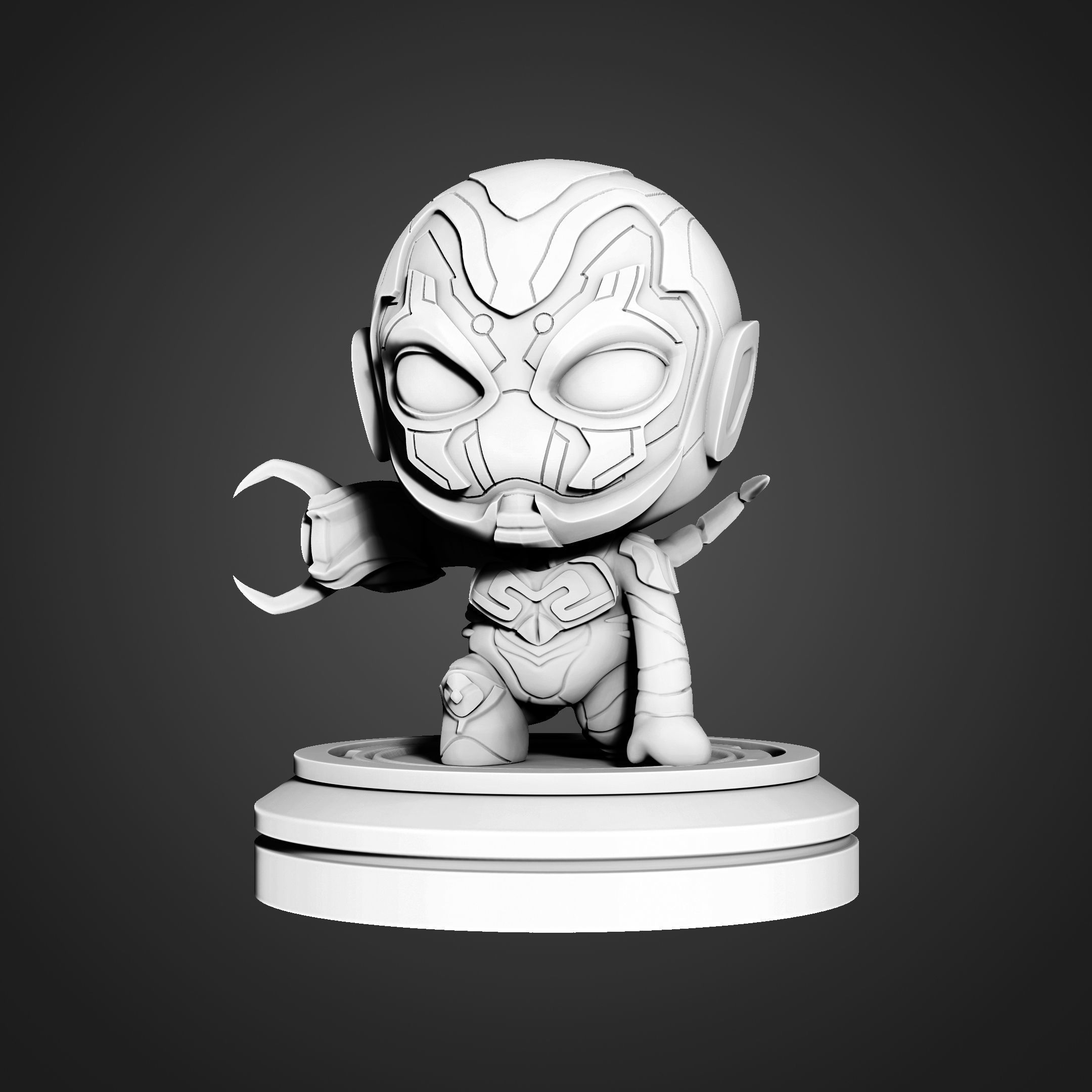 Chibi Blue Beetle 3D model 3D printable | CGTrader