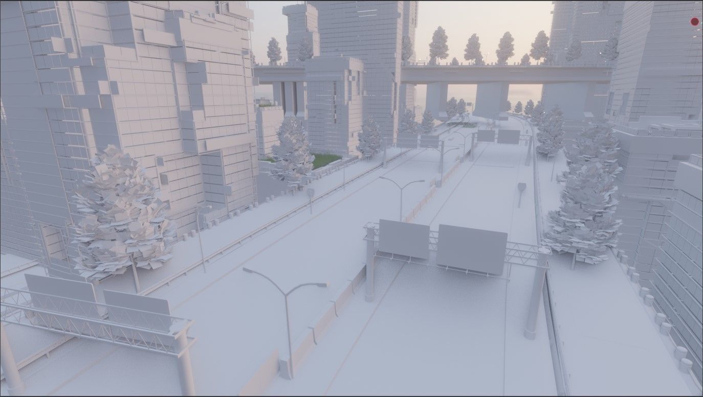 Road Street Highway City Blender Scene 3D model | CGTrader
