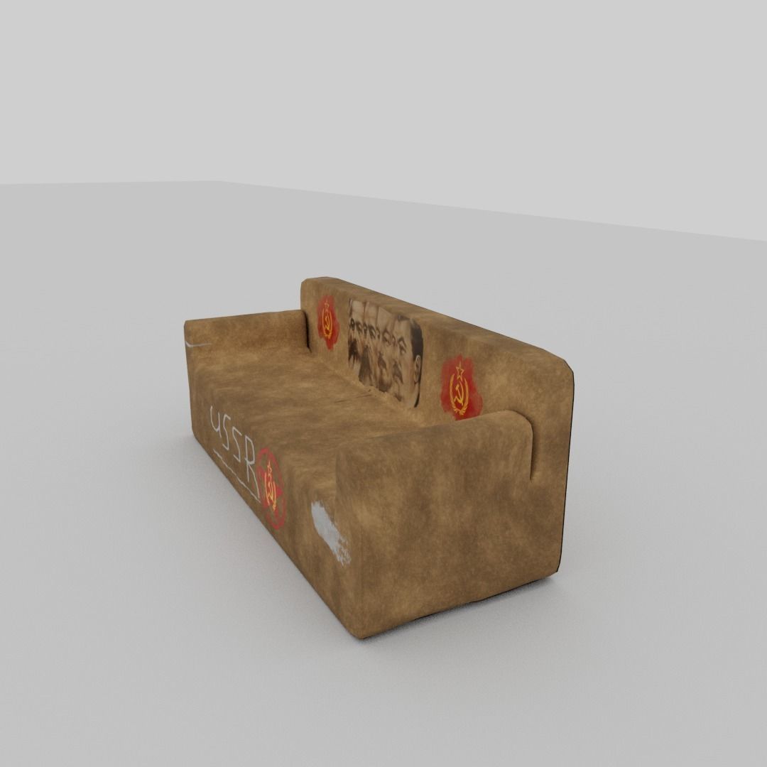 Soviet Union couch 3D model | CGTrader
